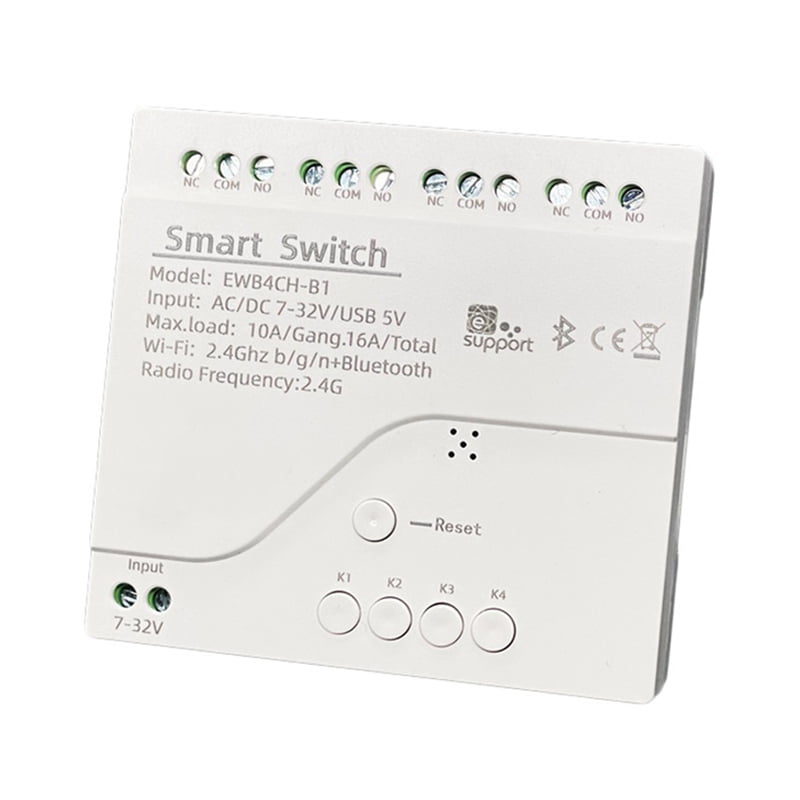 Smart Switch 4 Channel Smart WiFi Bluetooth Wireless Dry Contact Relay ...