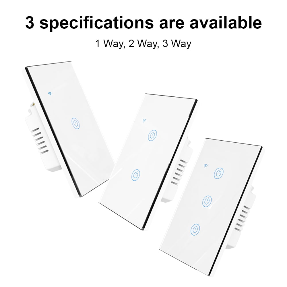 Smart Switch,Indicator Tempered Panel App Wall Switch Work With Panel ...