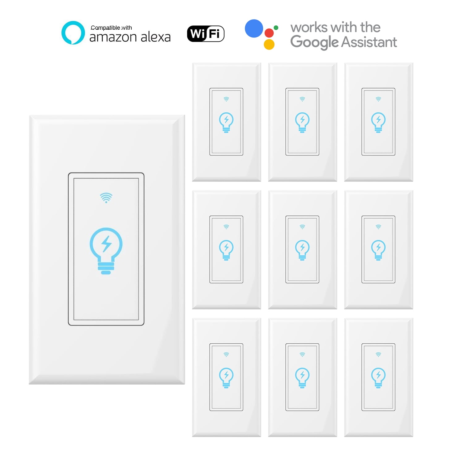 Smart Switch, WI-FI Wall Light Switch, Phone Remote Control Wireless ...