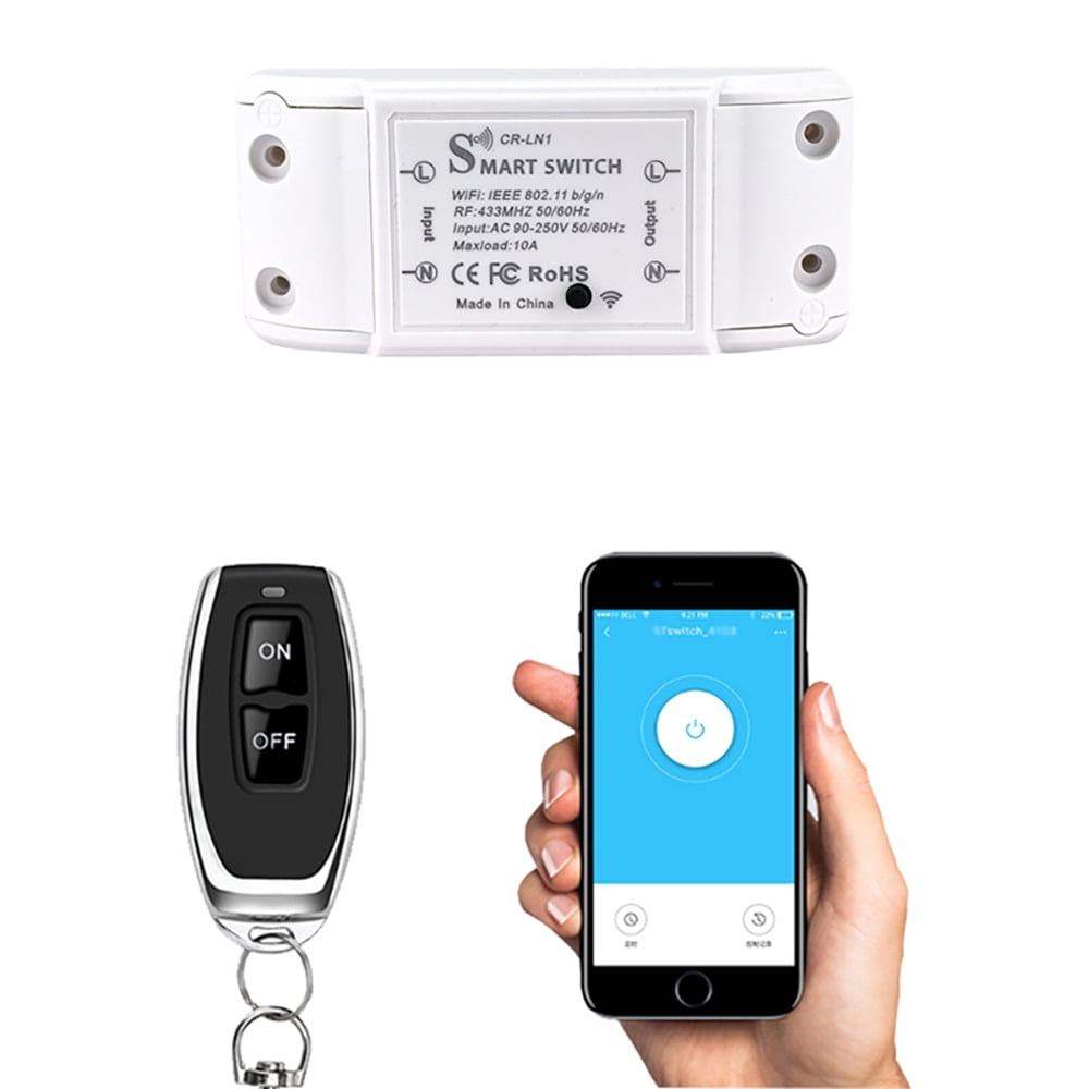 Smart Switch WiFi&RF433 Remote Control, 10A, Tuya Smart Life App ...