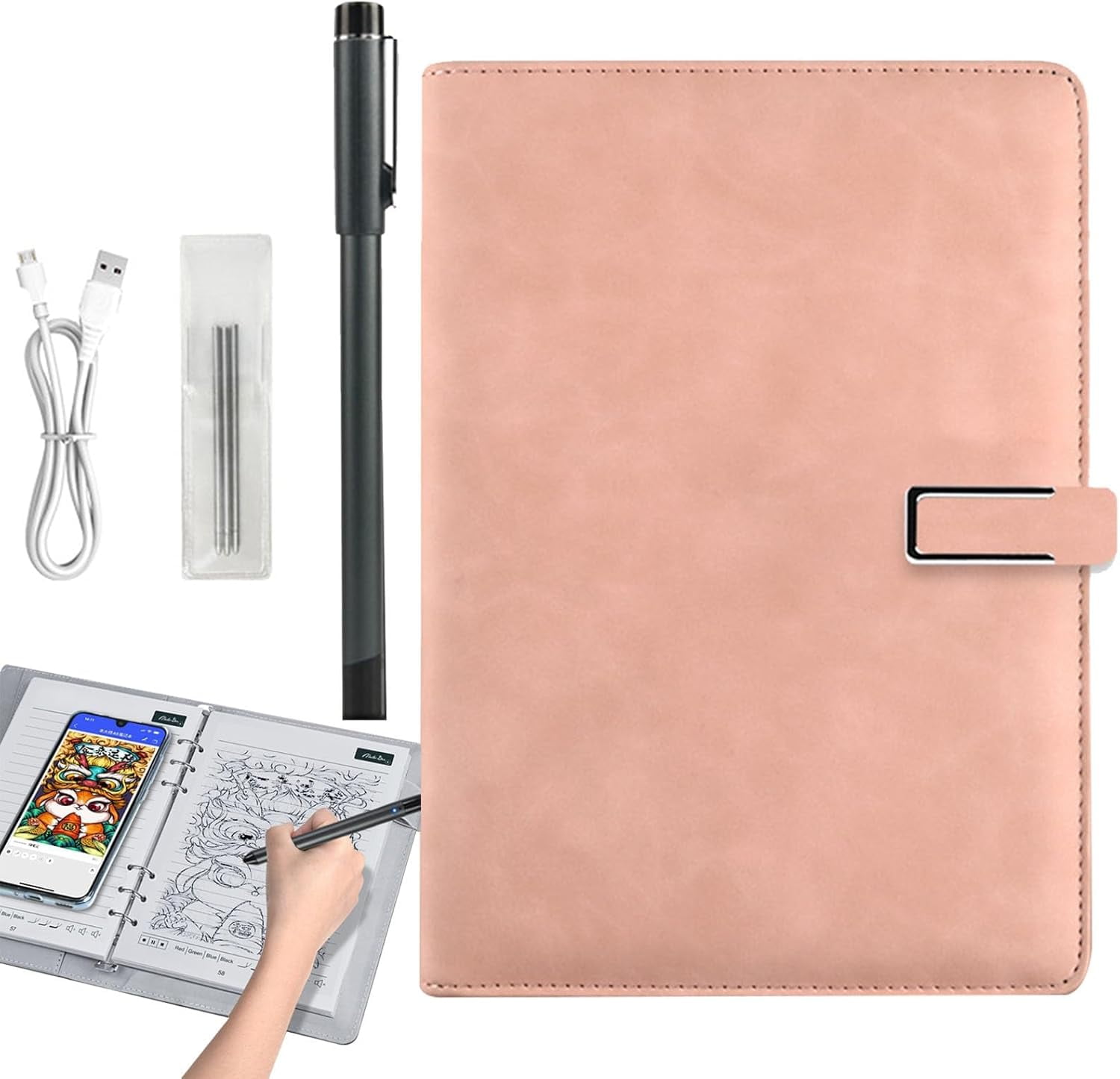 Smart Sync Pen and Notebook, Replaceable Pen Tips and Paper, with ...