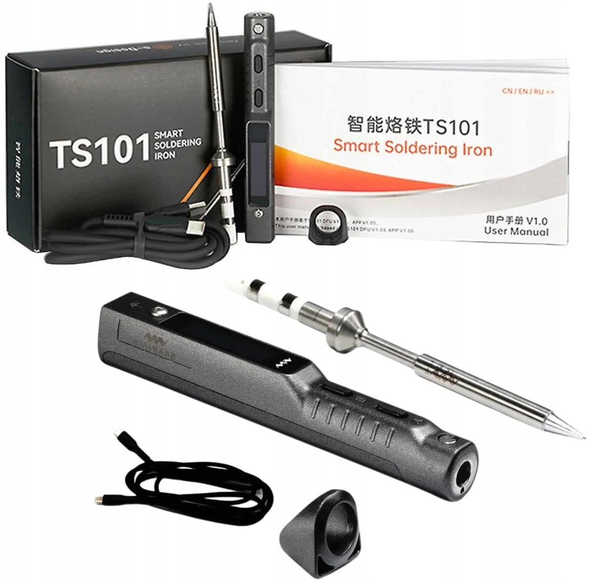 Smart TS101 mini soldering iron kit quickly heats up to 65W - Walmart.com