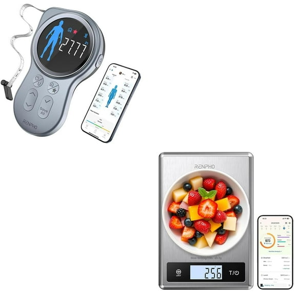 Smart Tape Measure with Large Display, Digital Food Scale with Nutritional Calculator, Smart ...