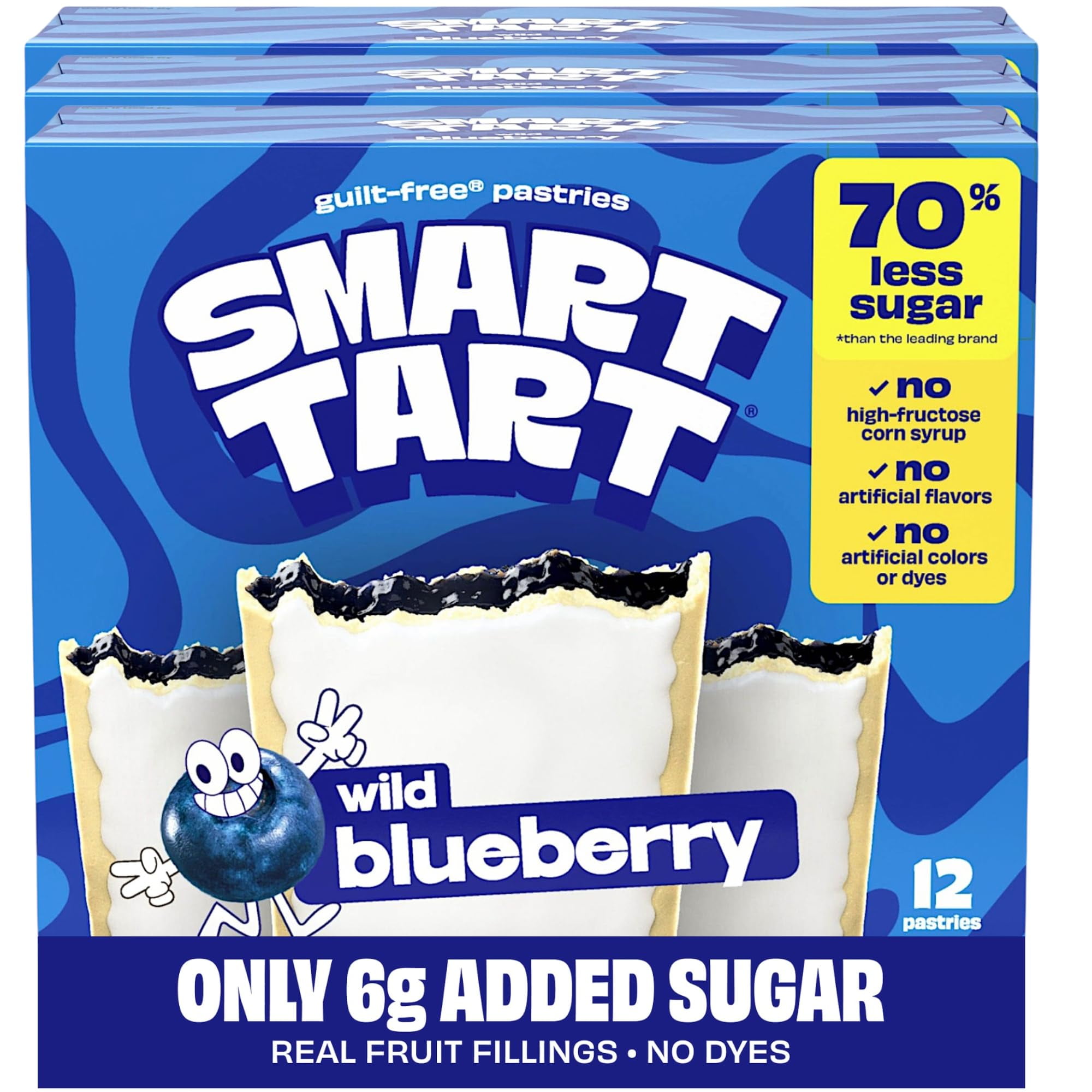 Smart Tart Toaster Pastries BDF32 Wild Blueberry - Low Sugar Snacks ...