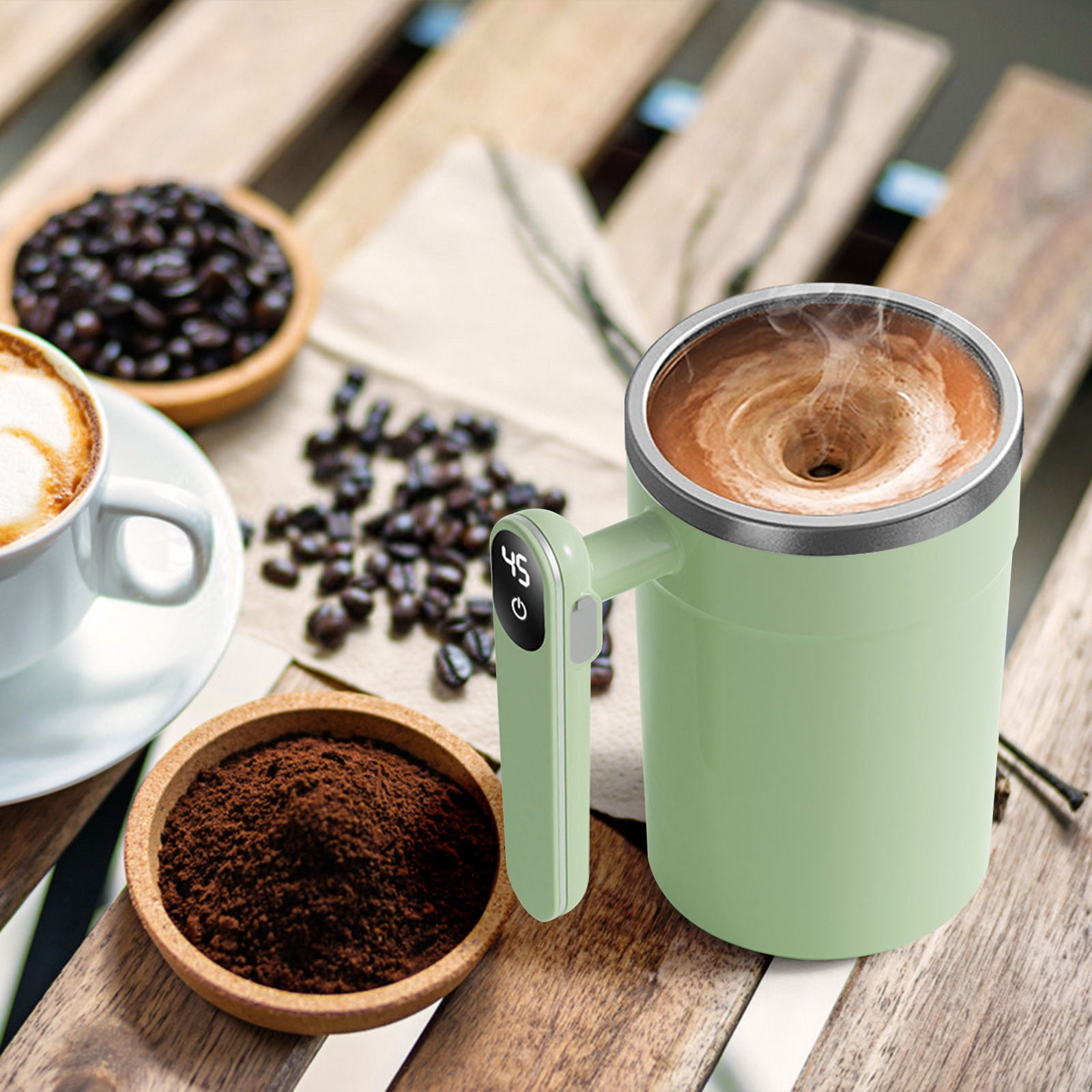 Smart Temperature Magnetic Stirring Cup - Portable Automatic Mixing Cup ...