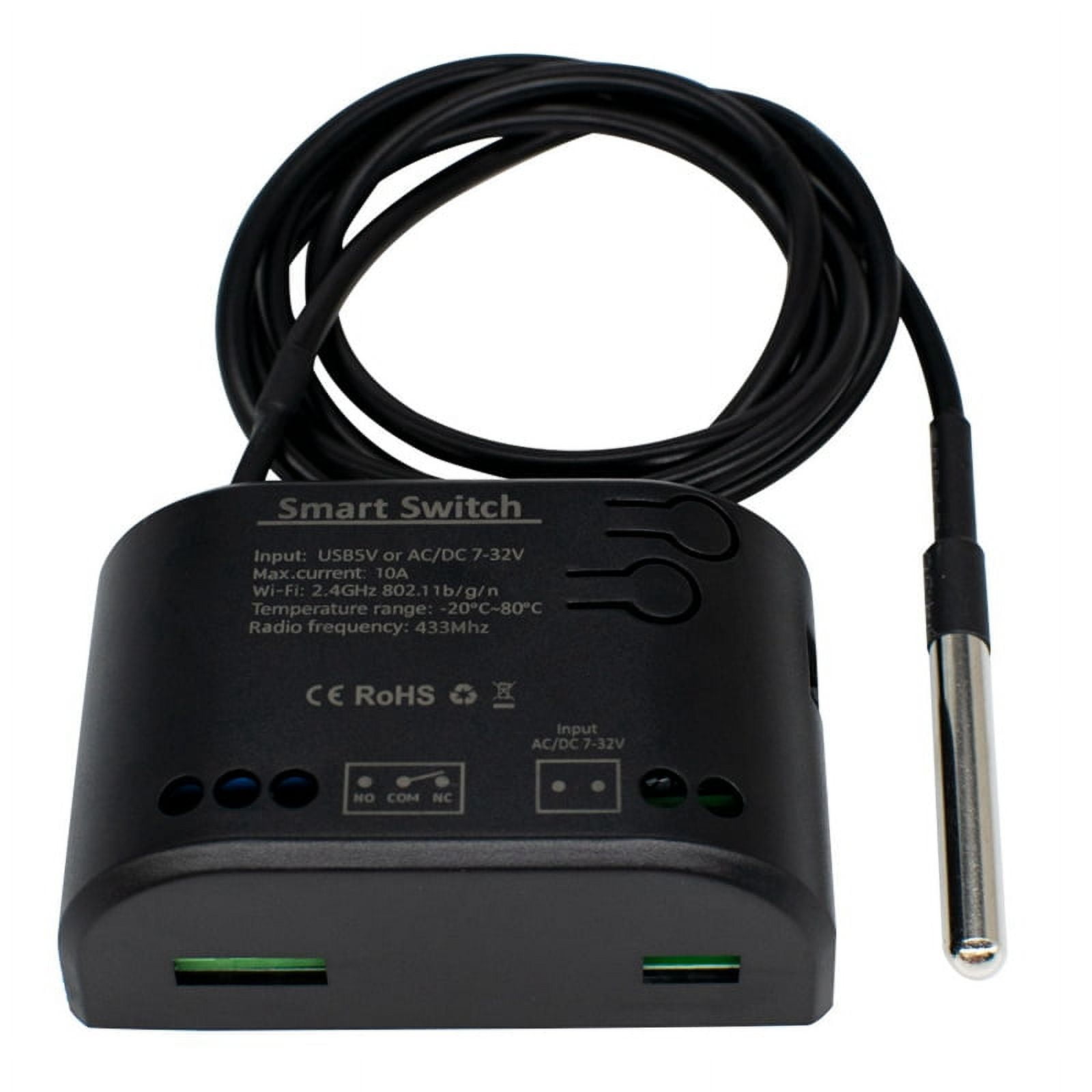 Smart Temperature Switch With Thermostat Sensor Tuya App Control Passive Dry Contact Relay 1