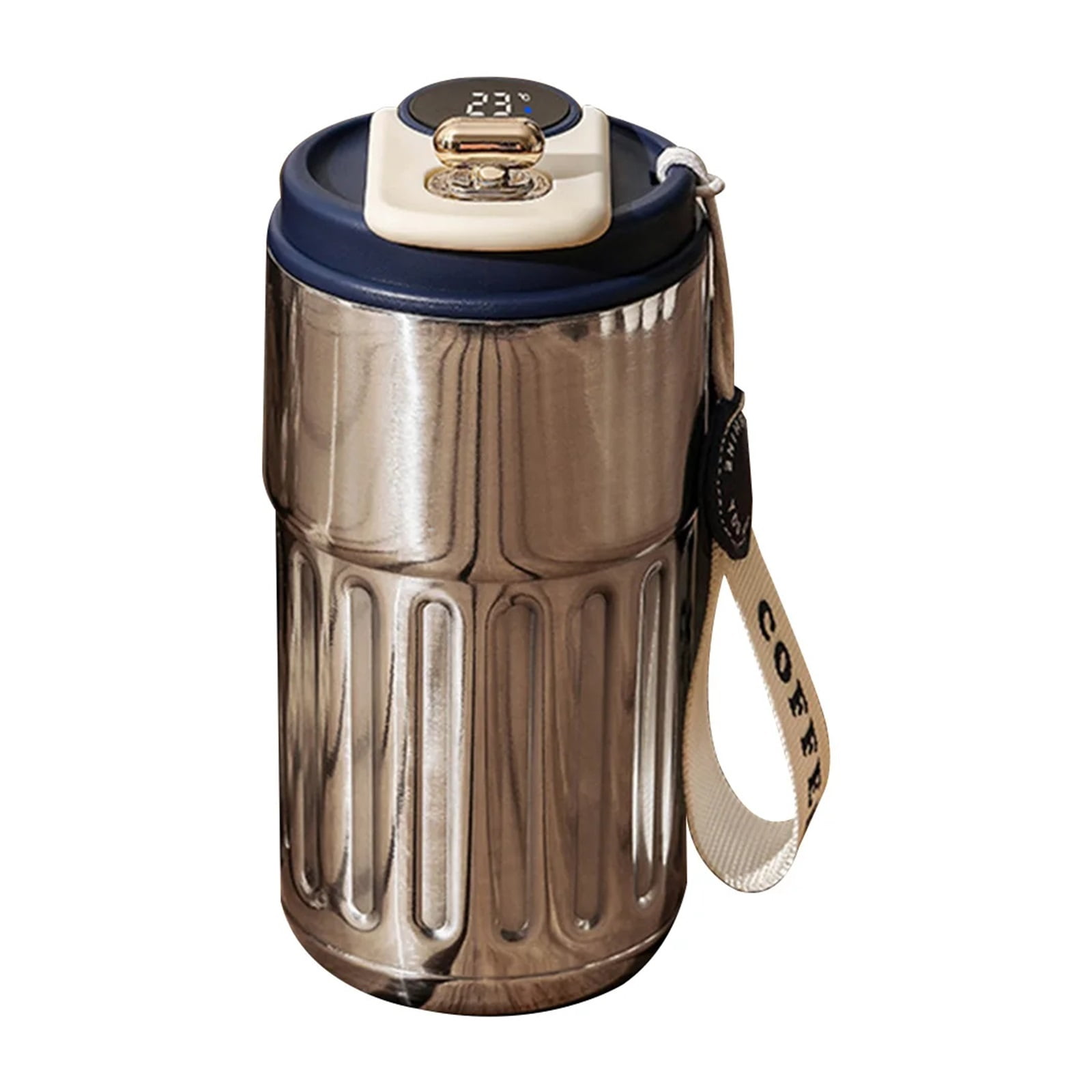 Smart Thermos Bottle LED Temperature Display Coffee Cup 316 Stainless ...