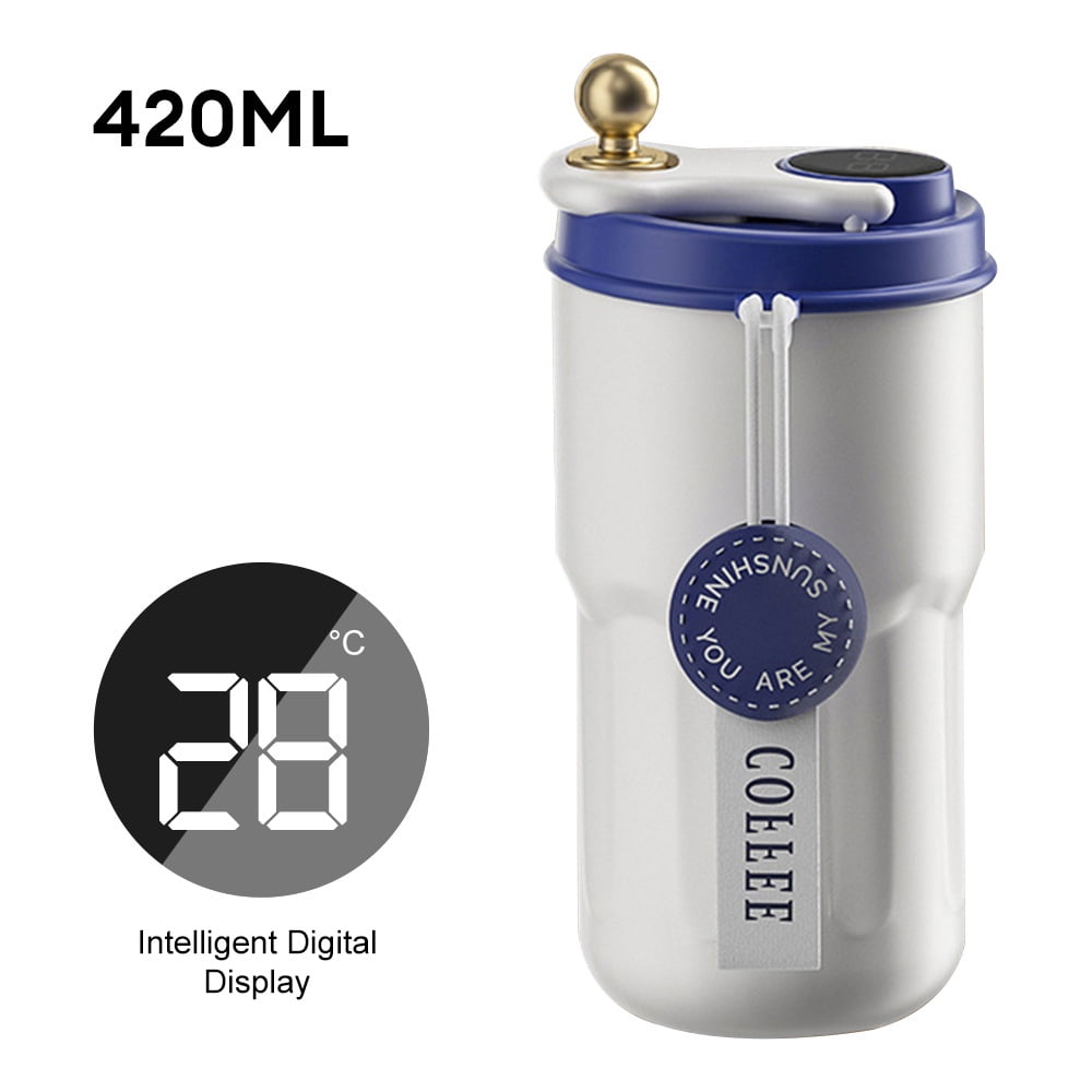 Smart Thermos Bottle Water Digital LED Temperature Coffee Mug Cup Stainless Steel Flask Portable ...