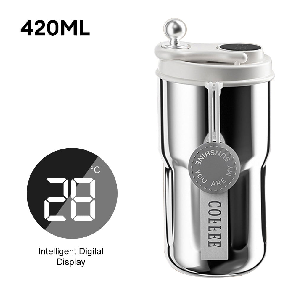 Smart Thermos Bottle Water Digital LED Temperature Coffee Mug Cup ...