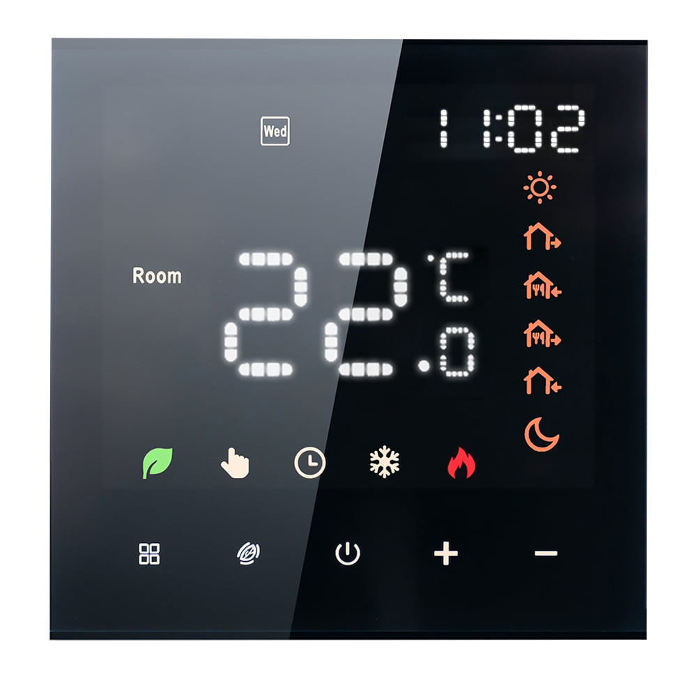 Smart Thermostat 3A Digital Programmable LCD Display Touchscreen Underfloor Heating Temperature ...