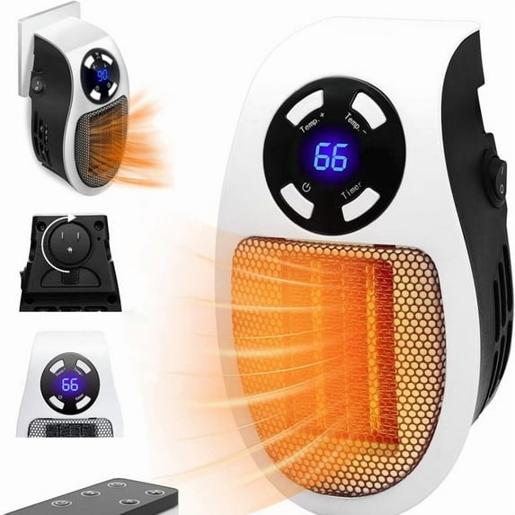 Smart Thermostat Heater, 350W Portable Electric Heater with Timer ...