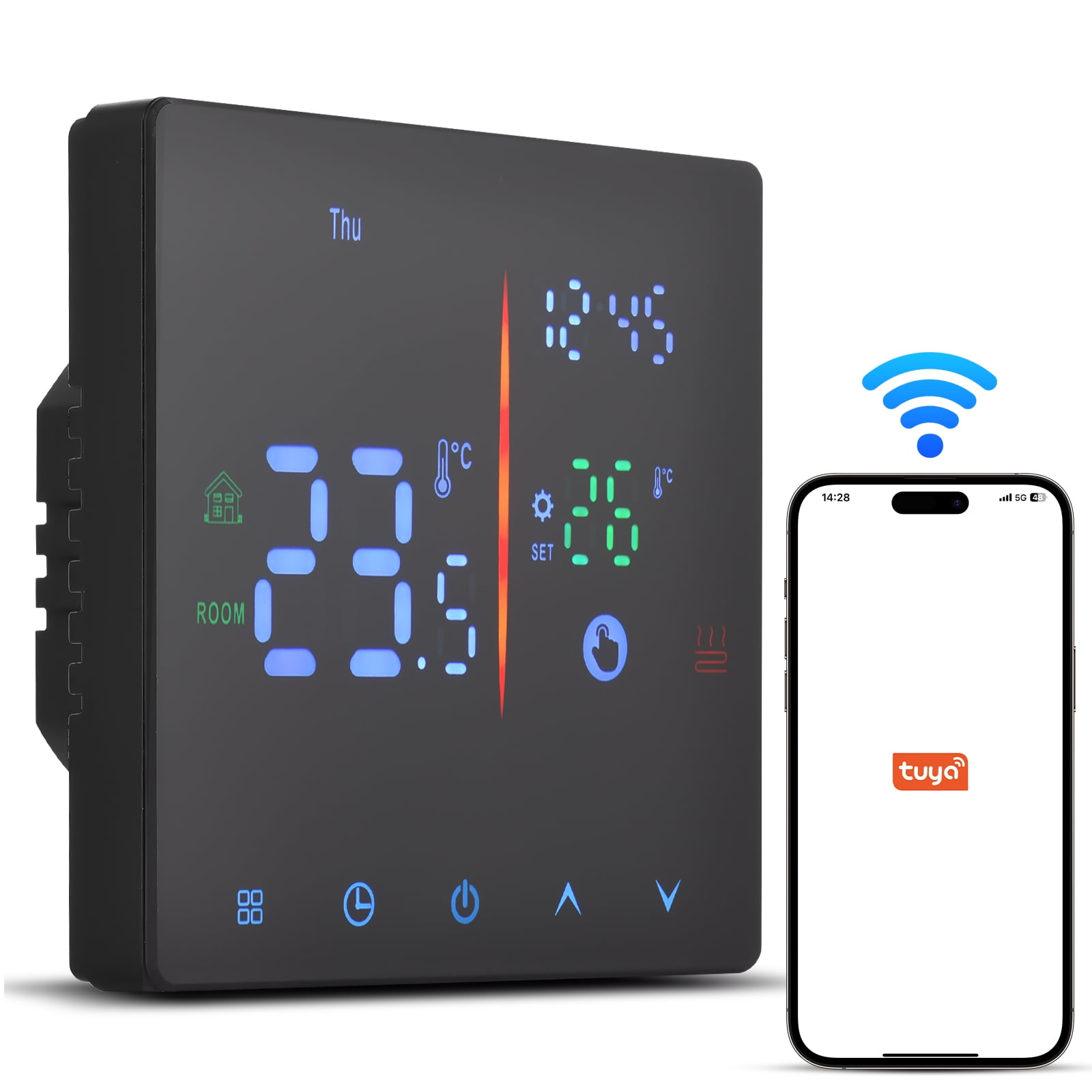 Smart Thermostat for Home WiFi Weekly Programmable Digital Thermostat ...