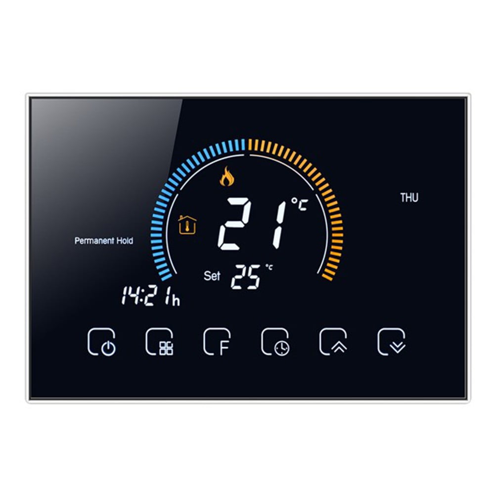 Smart Thermostat Programmable Room Temperature for Home Black GA(Water ...