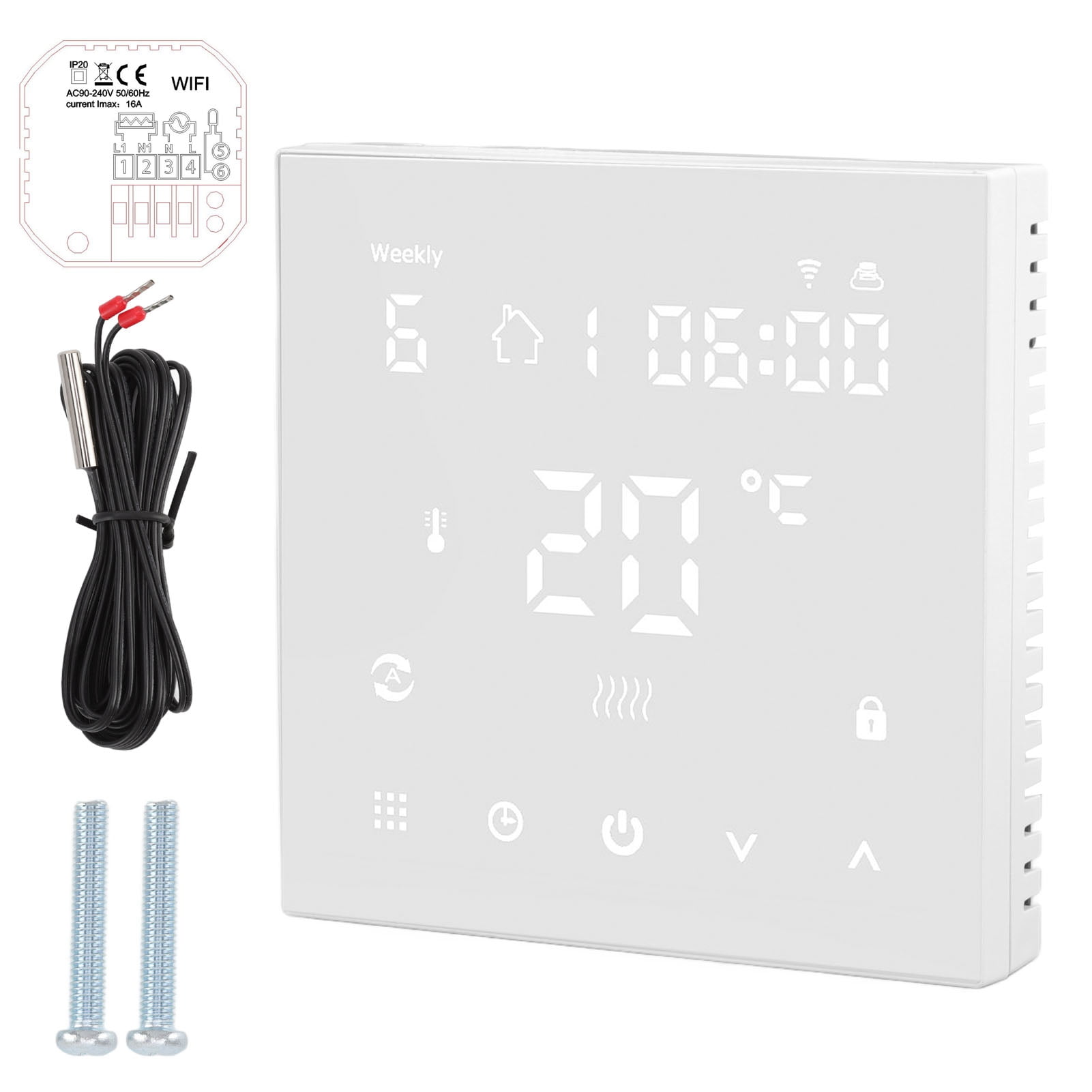 Smart Thermostat Touch Screen Wifi Timing Switch Mobile Phone Control