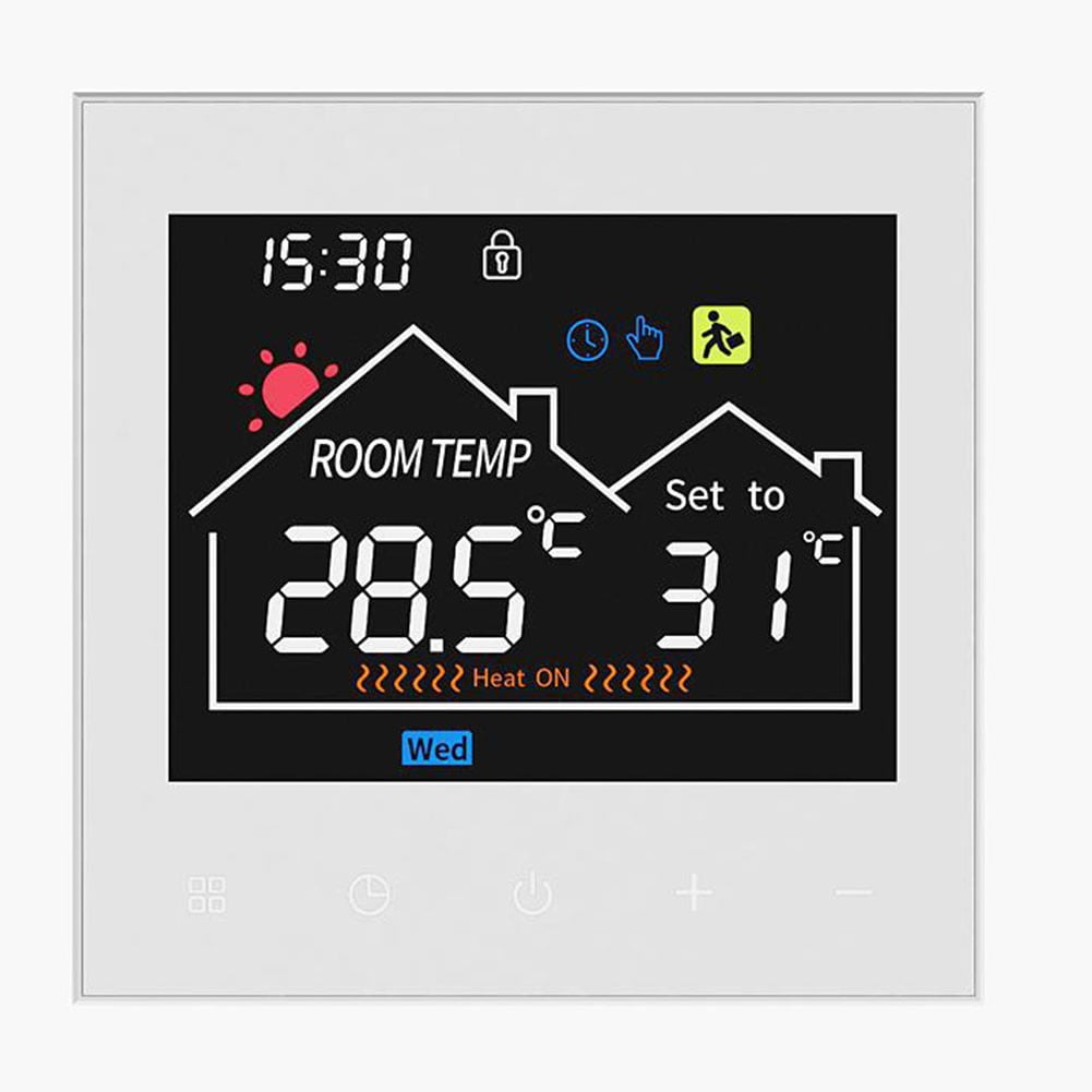 Smart Thermostat for Underfloor Heating: Touch Control & App Remote Management 16A Electric ...