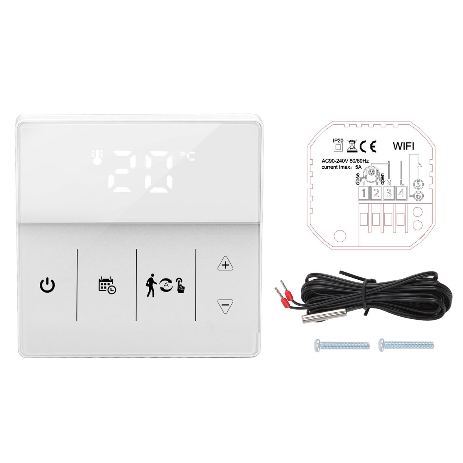 Smart Thermostat with Touch Screen App Voice Control Wifi Temperature ...