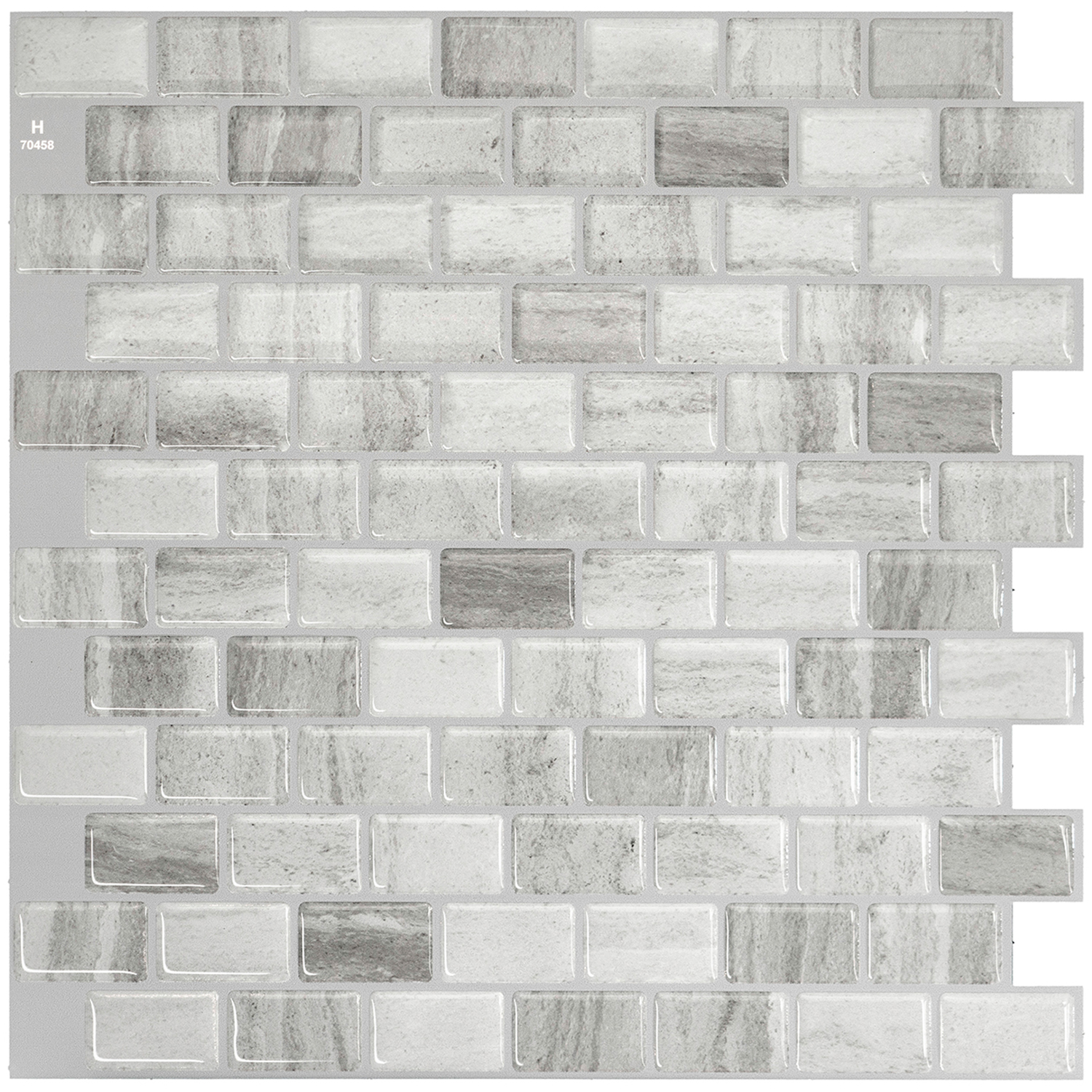 InHome Tuscan Tile 10 in. x 10 in. Peel and Stick Resin Backsplash ...