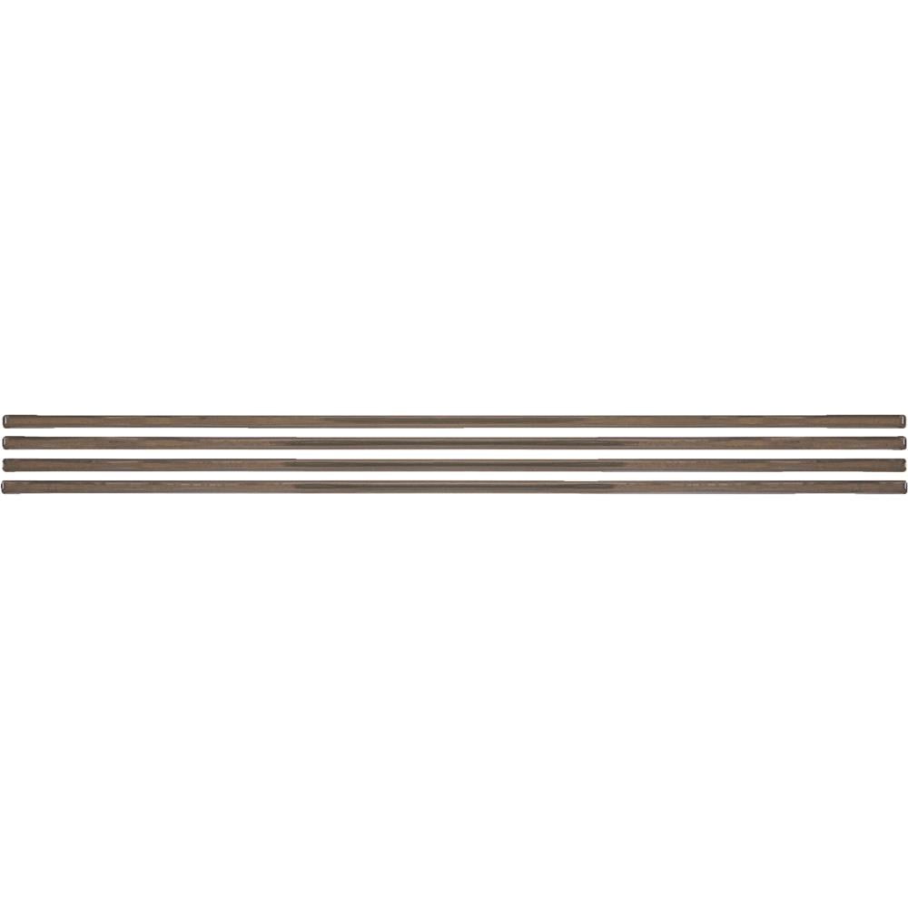 Smart Tiles - Adhesive Peel and Stick Tile Trim, Brown - 4-Pack 18" x 0 ...