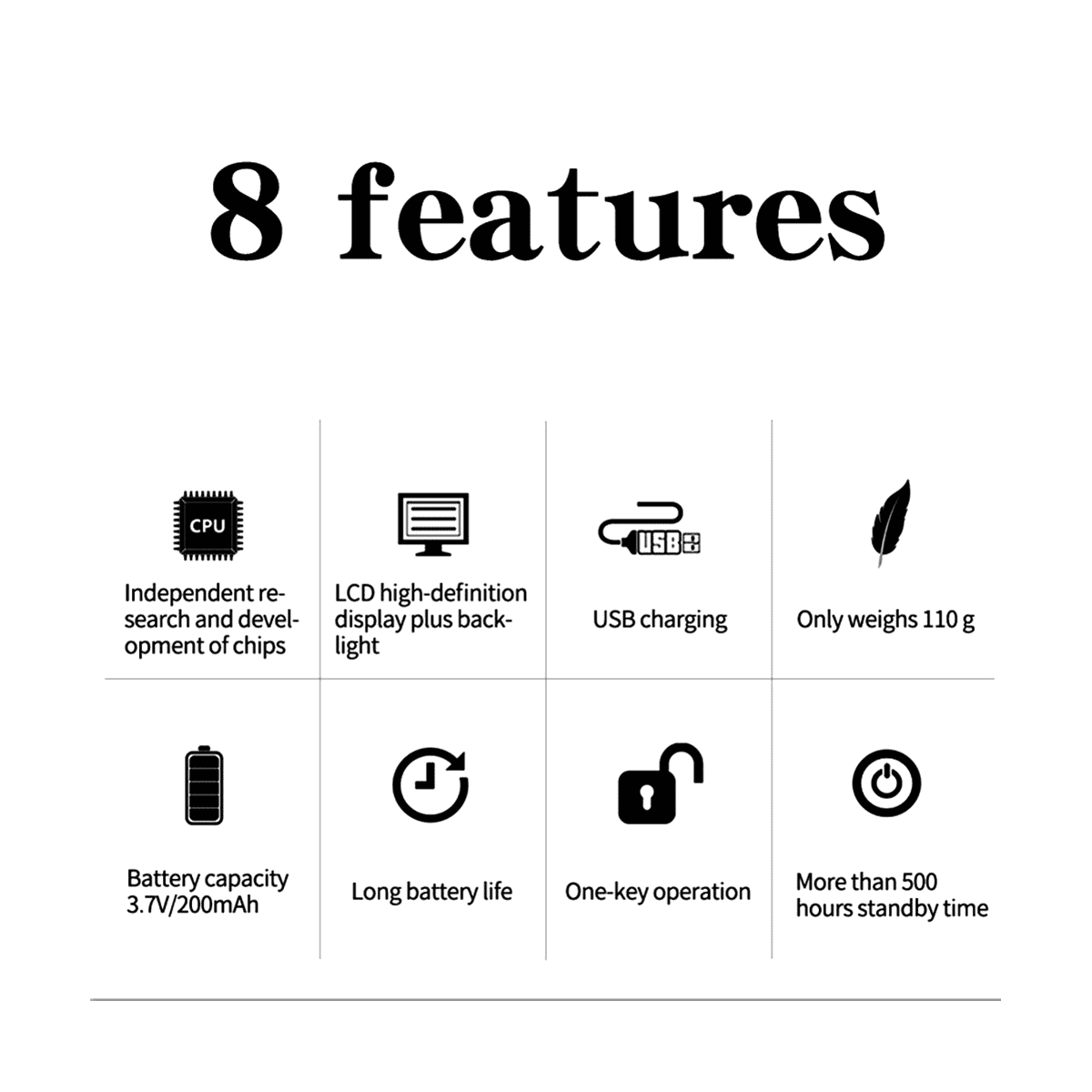 Smart Time Lock LCD Display Electronic Timer Switch USB Rechargeable ...