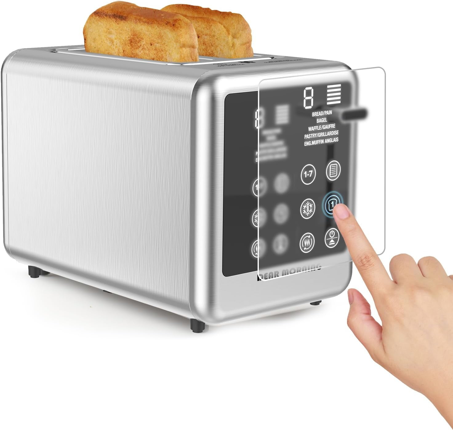 Smart Toaster Digital Tuch Screen Toaster with 5 Bread Selection 7 ...