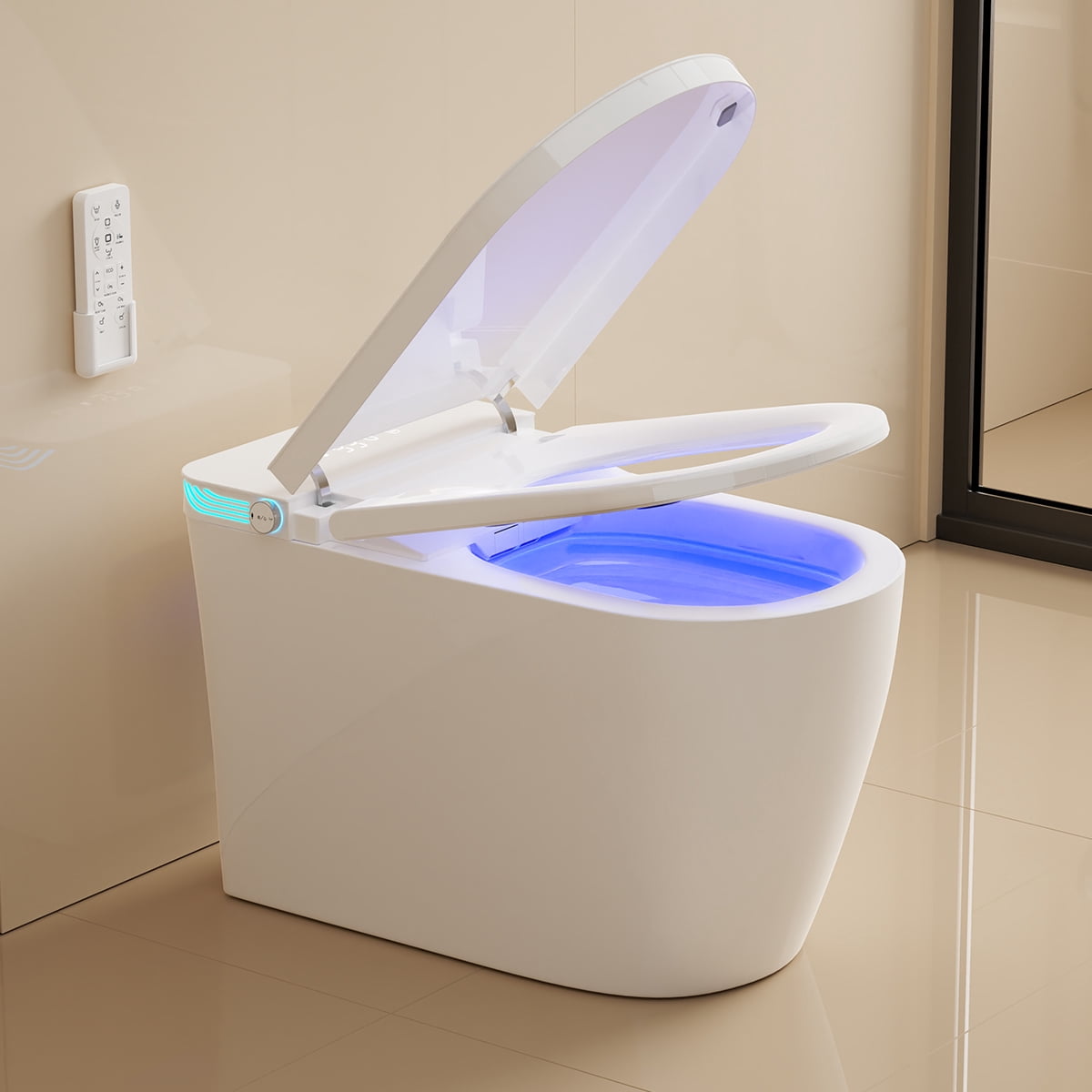 Smart Toilet with Auto Open/Close Lid, Heated Seat, Warm Air Dryer ...