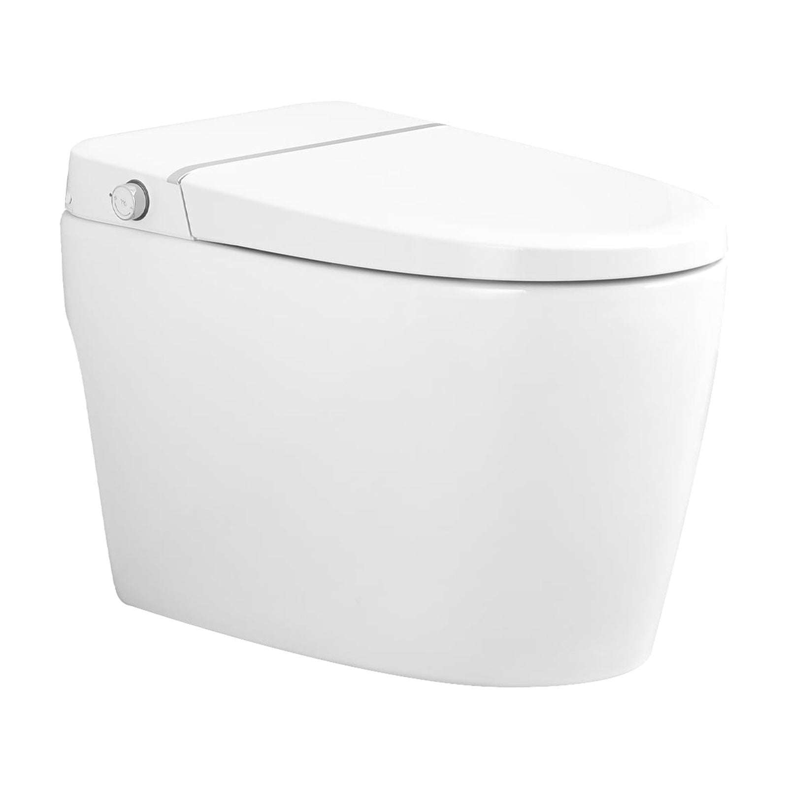 Smart Toilet Bidet Combo with Foot Sensor Open Cover/Seat, Self ...