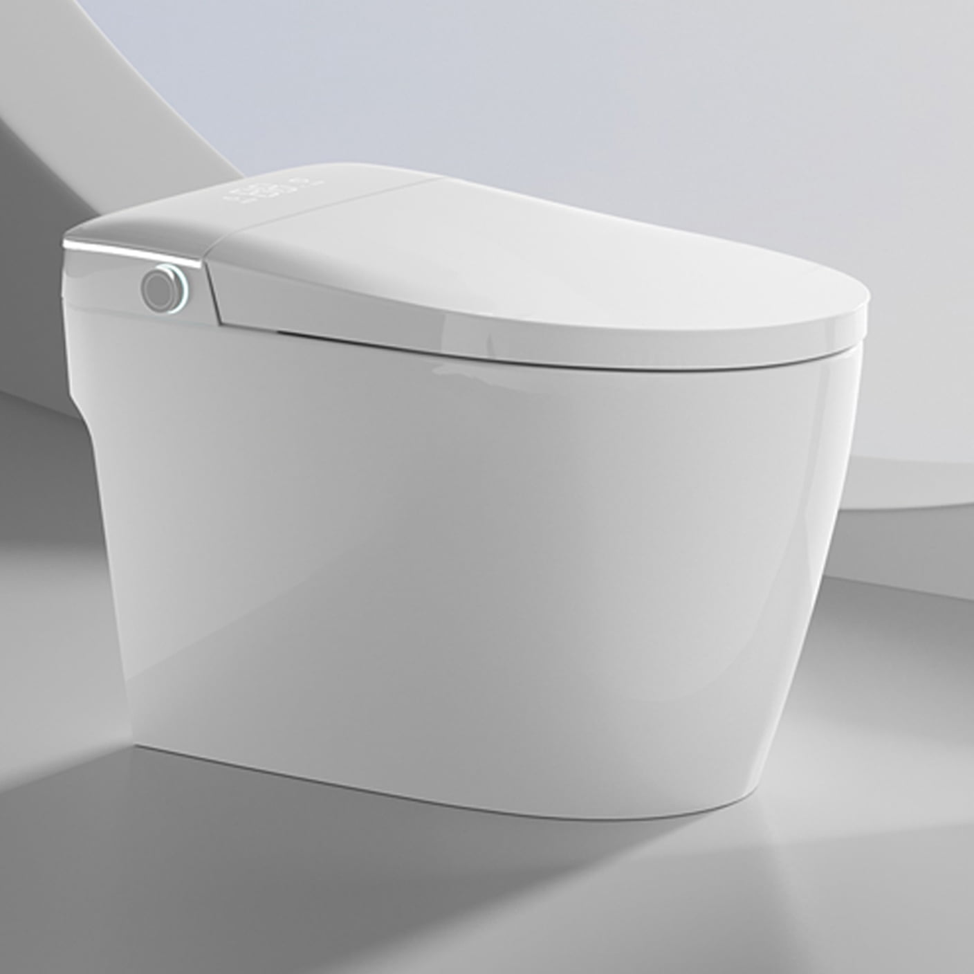 Smart Toilet, Bidet Toilet with Automatic Flip Cover, Electric Tankless ...