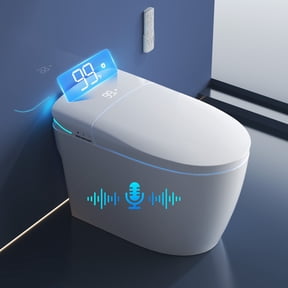 WANSID Smart Toilet with Tankless Bidet Wash, Auto Open Lid, 1.28 ...