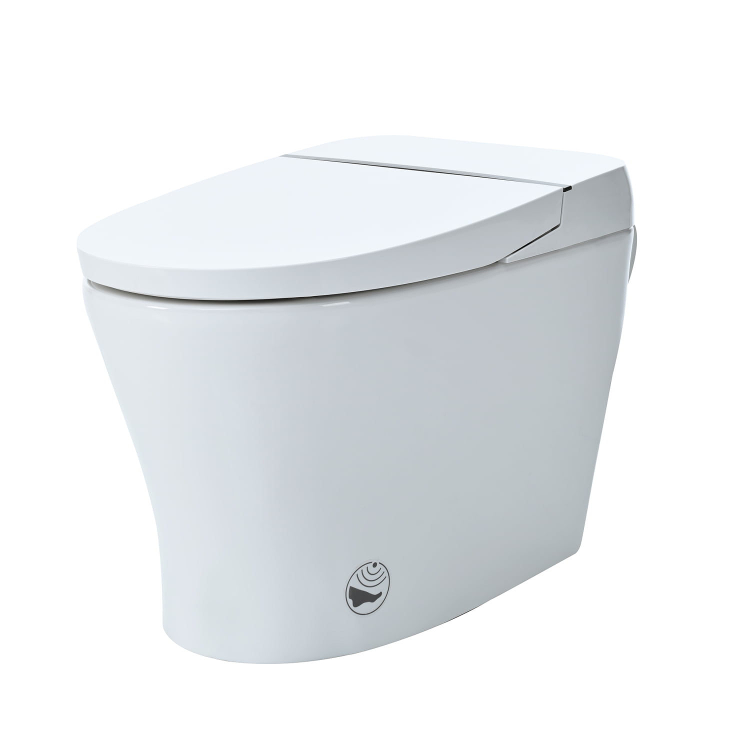 Smart Toilet with Heated Seat & Dual-Flush, Compact Tankless Design ...