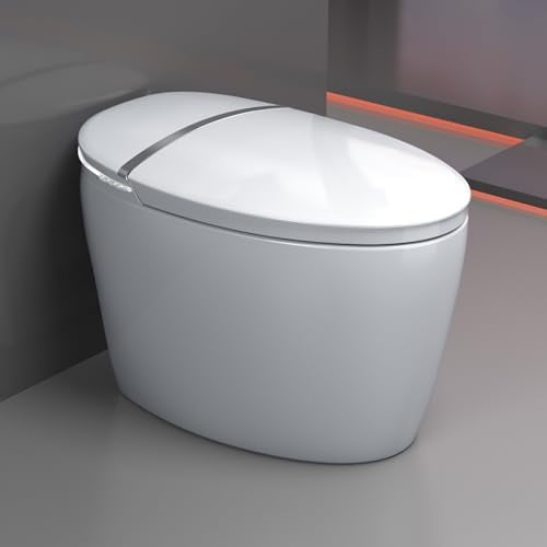 Smart Toilet with Off-seat Auto Flush, Foot Sensor Flush, Power Outage ...