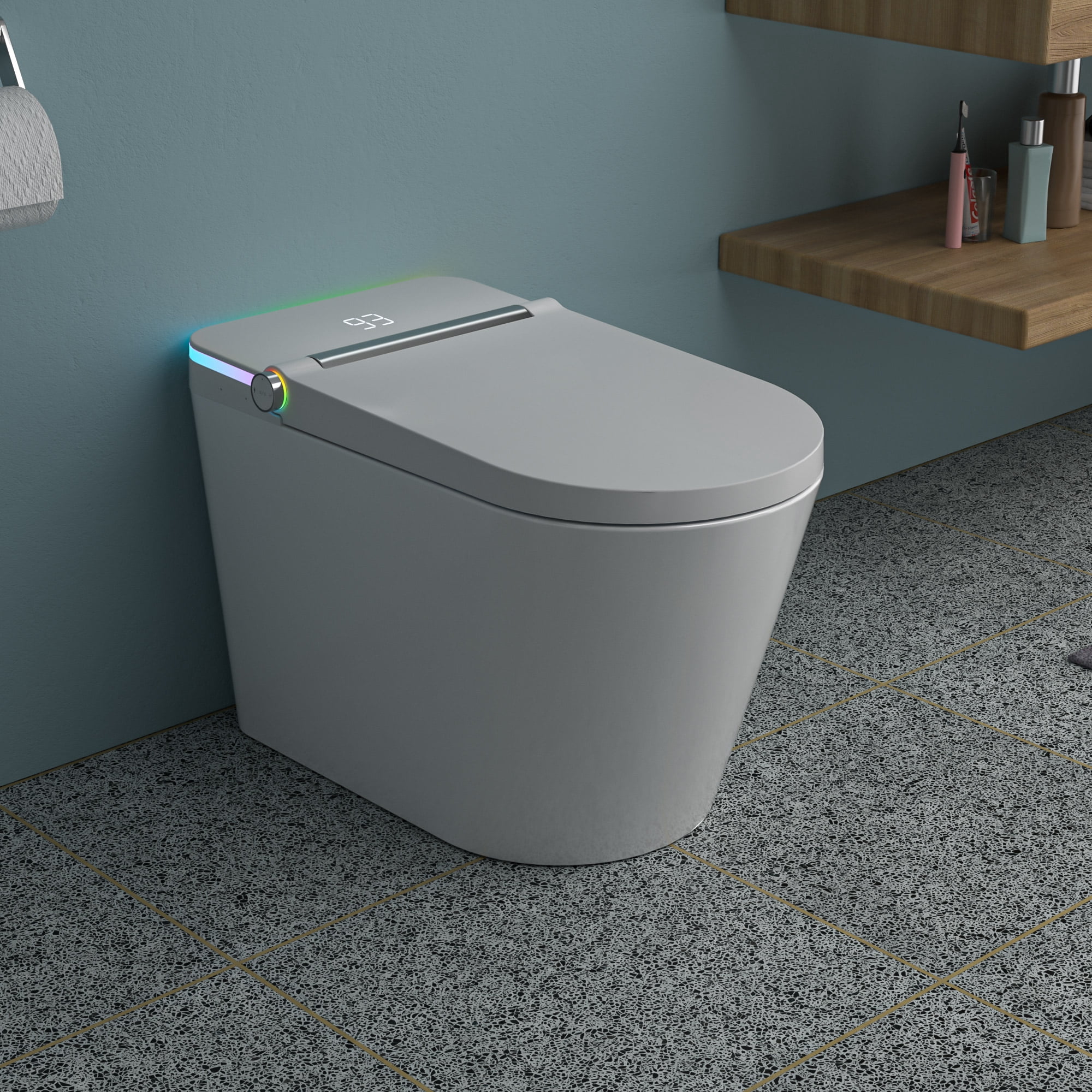 Smart Toilet with Bidet Built in, Auto Open & Close, Elongated Heated ...