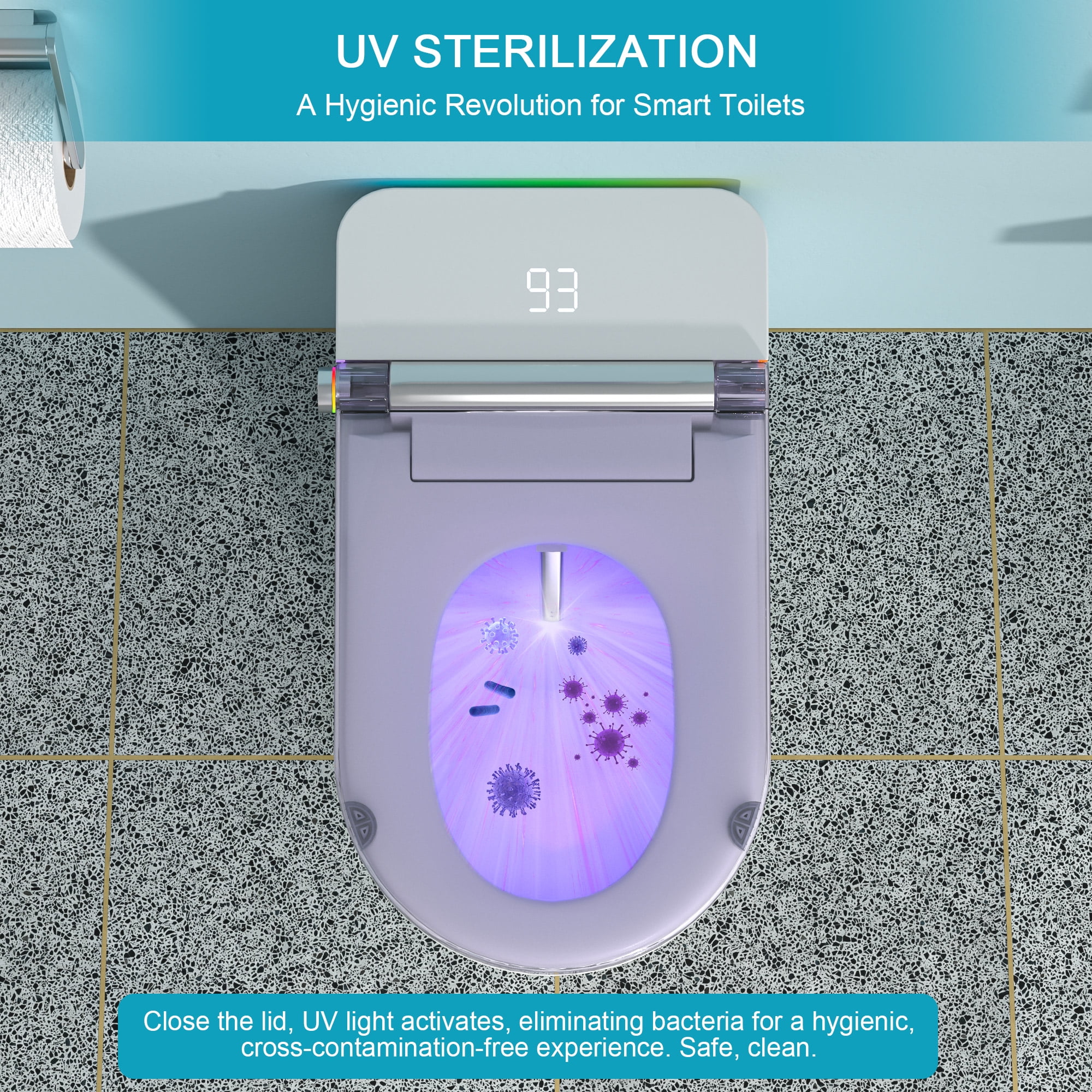 Smart Toilet with Bidet Built in, Auto Open & Close - Walmart.com