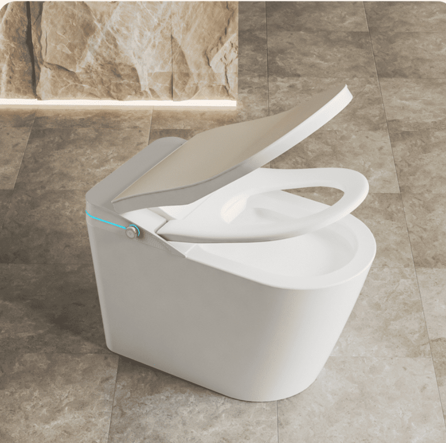 Smart Toilet with Built-in Heated Seat, Tankless Toilet with Auto ...