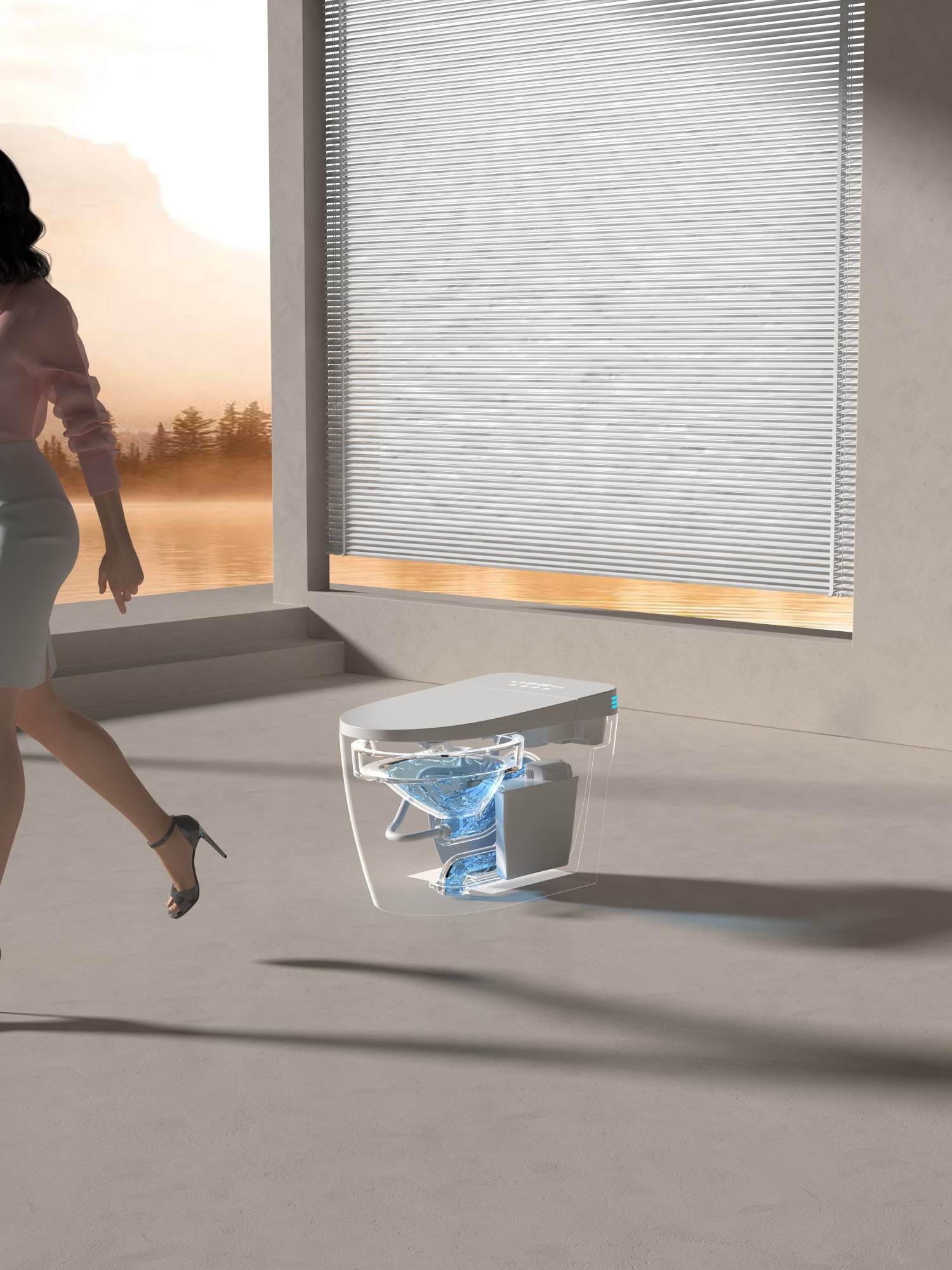 Smart Toilets with Heated Bidet Seat.Portable toilet with bidet built ...