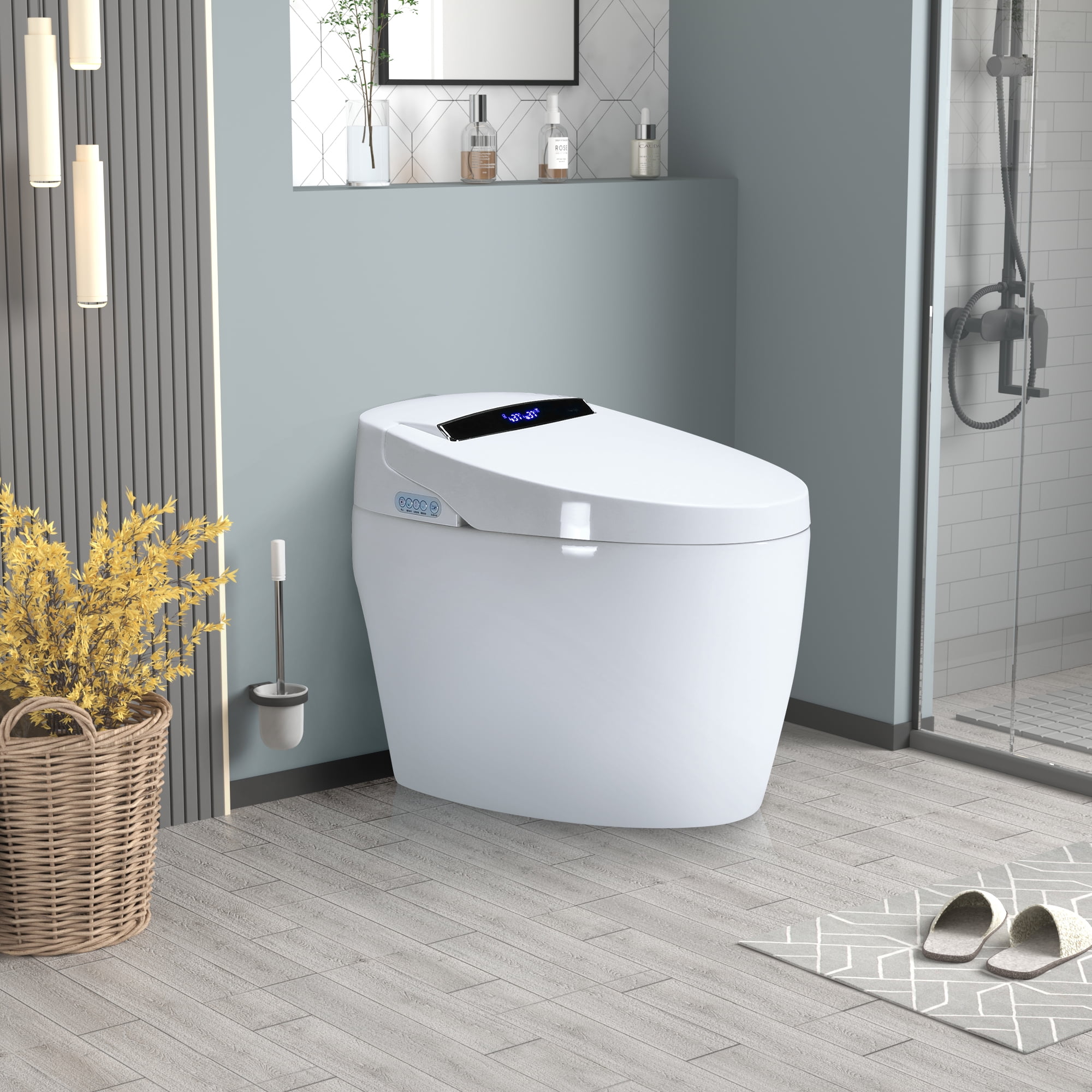 Smart Toilets with Heated Bidet Seat.Portable toilet with bidet built ...
