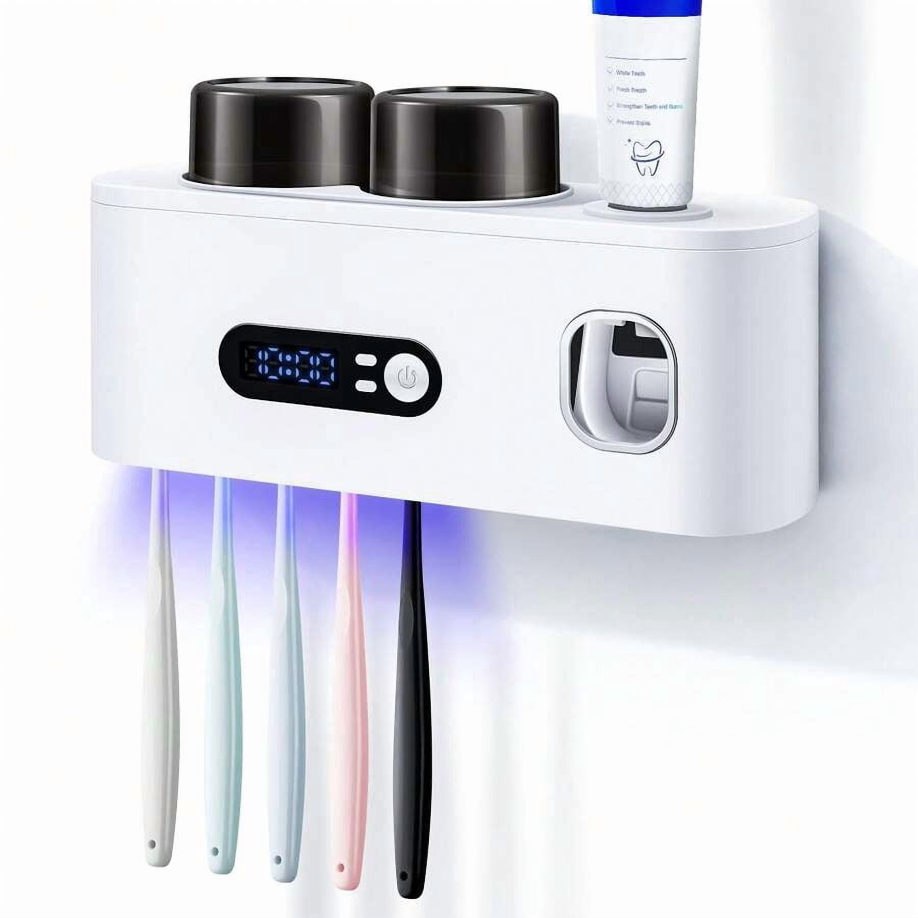 Smart Toothbrush Sterilizer (1 Unit) - USB Charging + Clock - 5-Slot ...