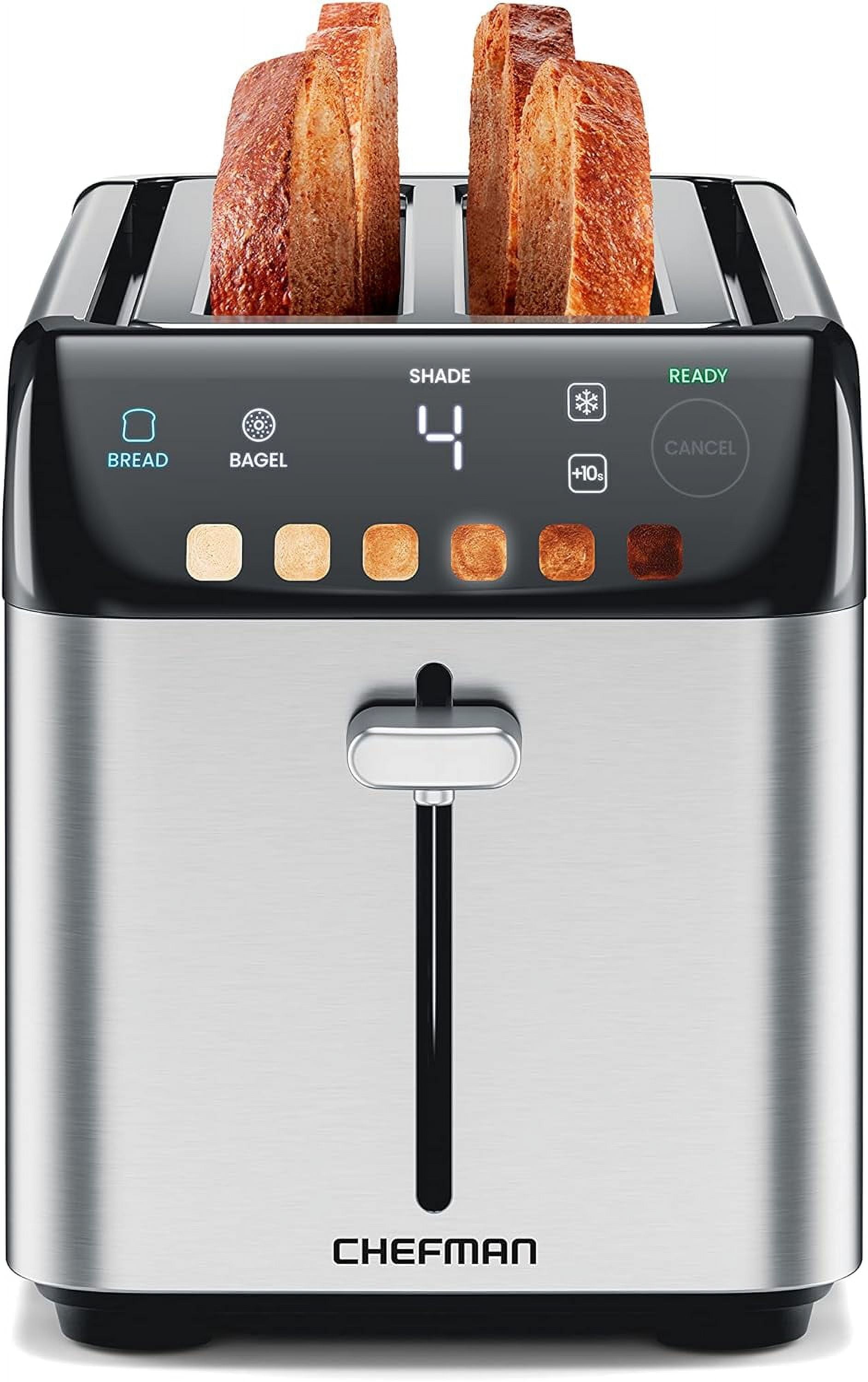 Smart Touch 4 Slice Digital Toaster, 6 Shade Settings, Stainless Steel ...