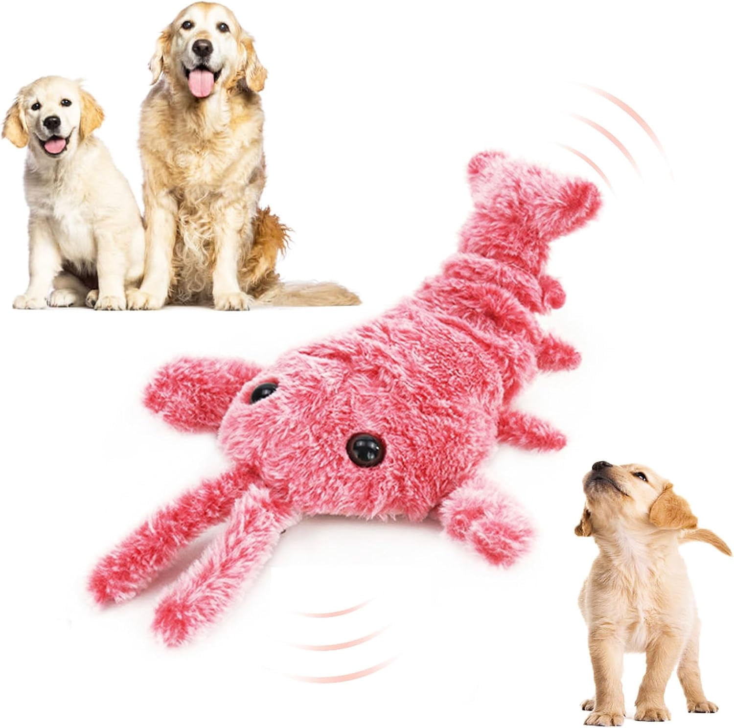 Smart Touch-Activated Flopping Lobster - Interactive Wiggling Plush for ...