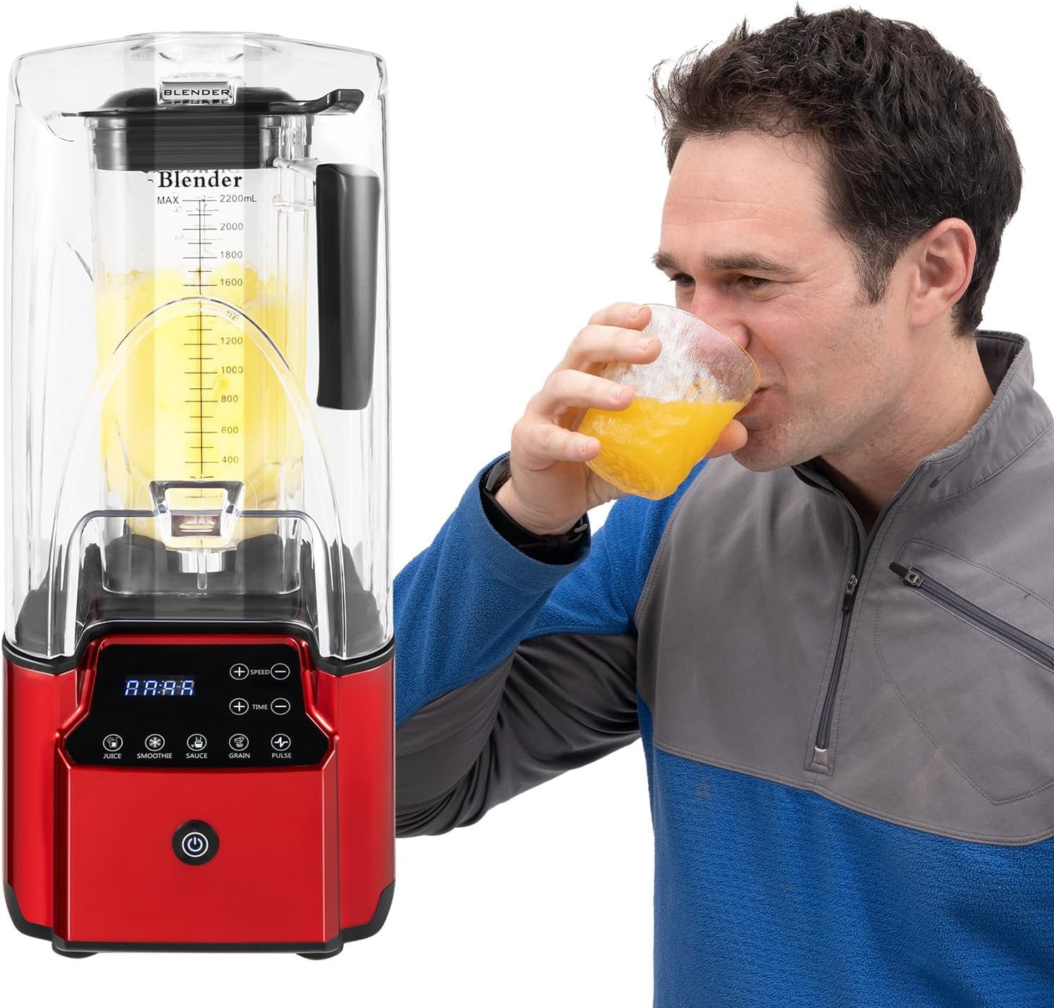 Smart Touch Screen Commercial Smoothie&Food Processing Blender, 2200 W ...