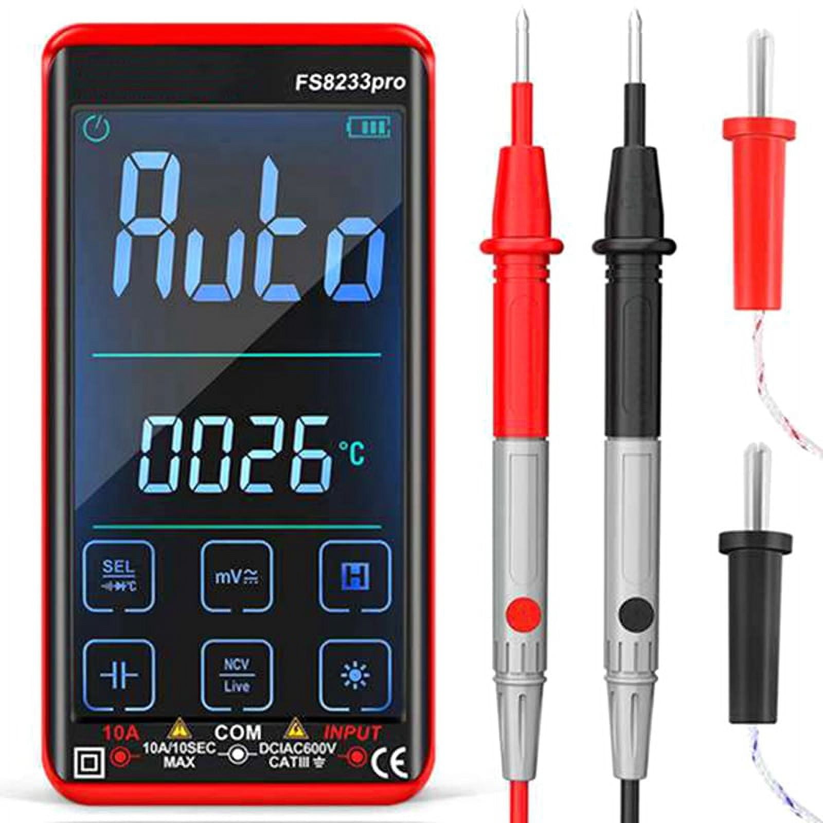Smart Touch Screen Digital Multimeter DC/AC 10A Multimetor Transistor ...