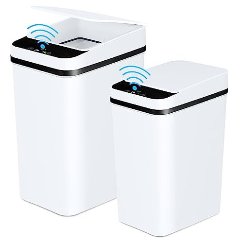 Smart Touchless Bathroom Trash Can 2.2 Gallon Automatic Motion Sensor ...