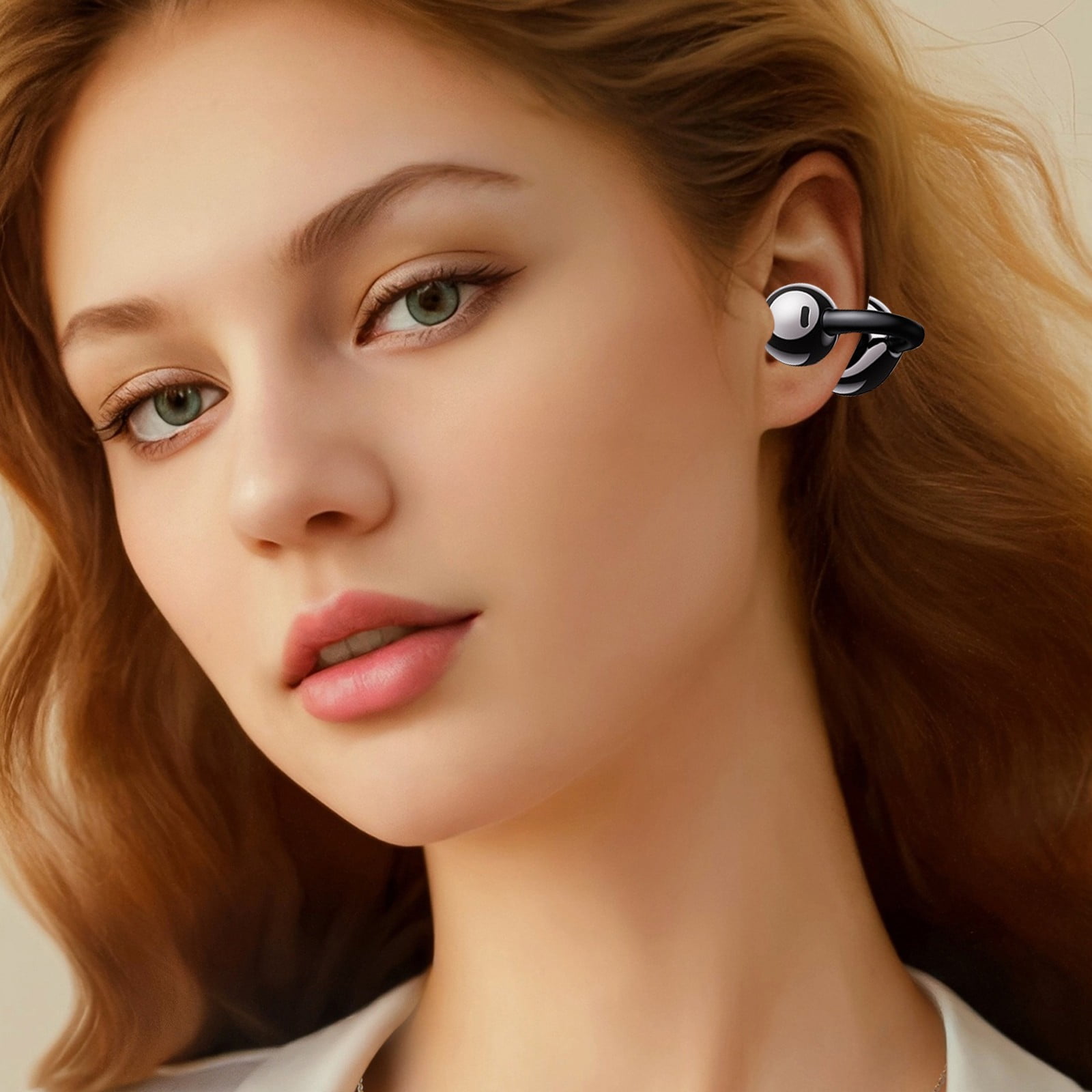 Smart Touchscreen Bluetooth Earbuds, Clip on Earbuds, M100 Clip on Ear ...