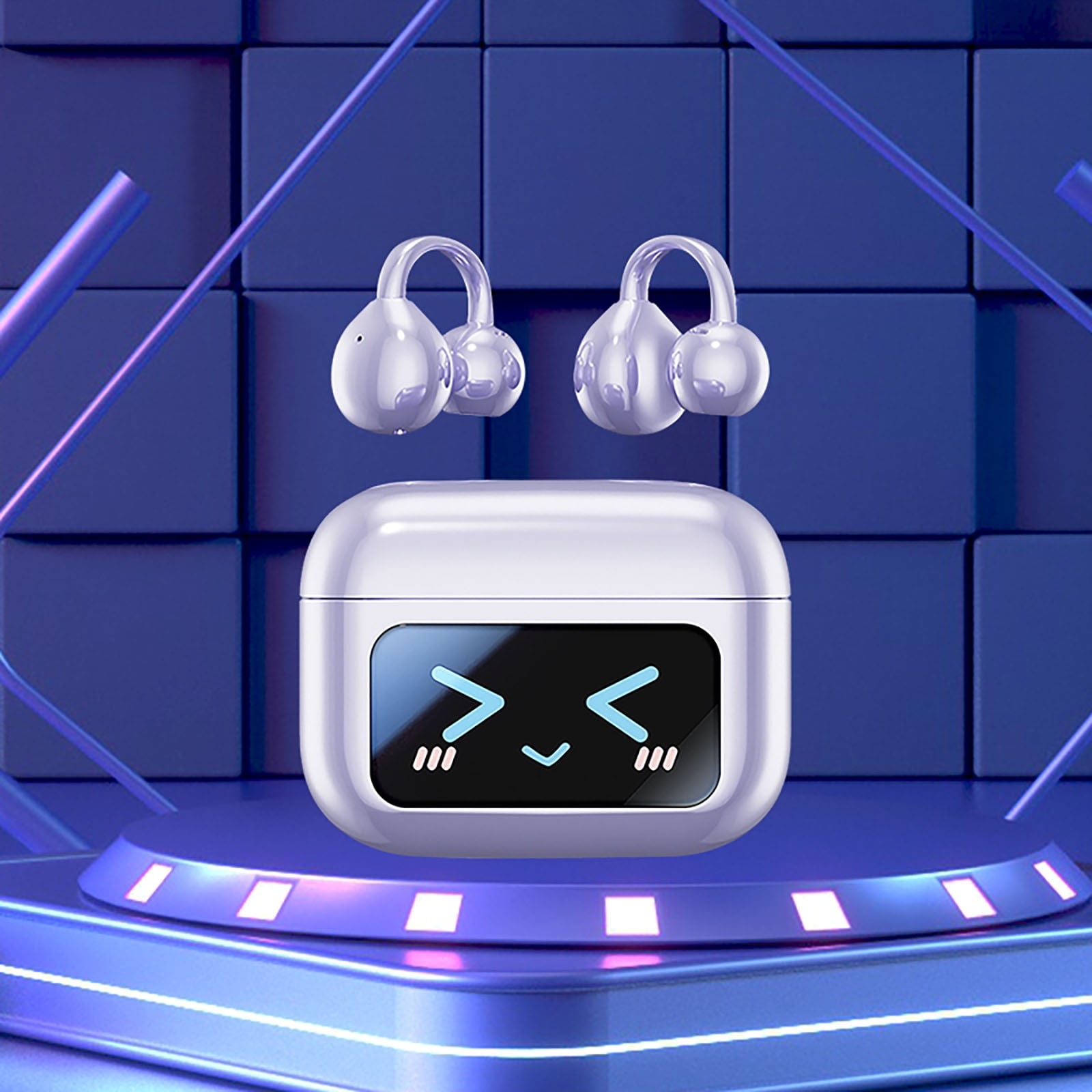 Smart Touchscreen Bluetooth Earbuds, Clip on Earbuds, M100 Clip on Ear ...