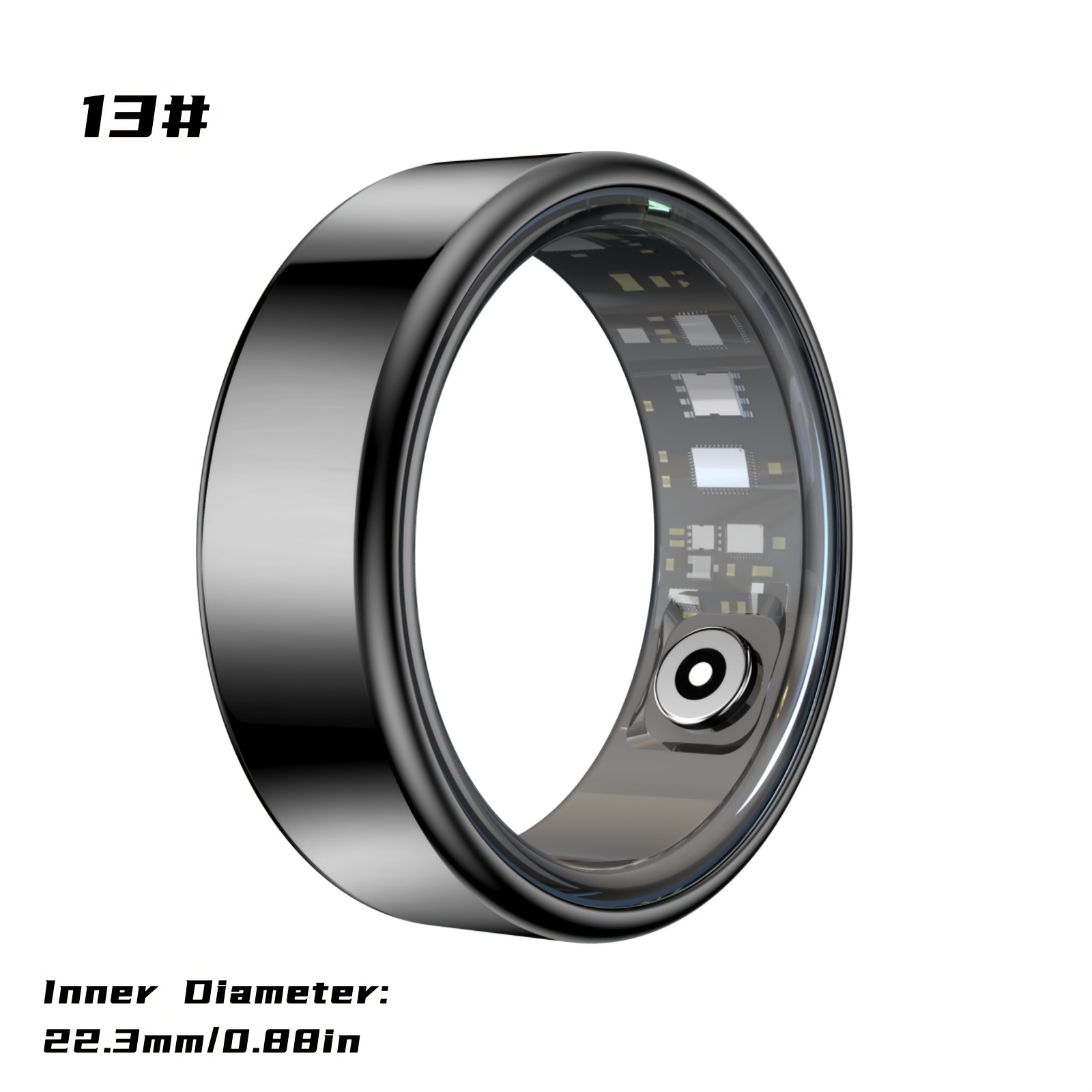 [Smart Tracker] Rechargeable Smart Health Tracker Ring, Stainless Steel ...