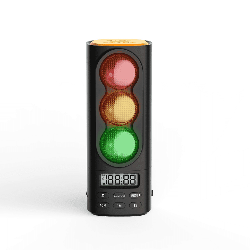 Smart Traffic Light Visual Audio Digital Timer LCD Display Volume ...