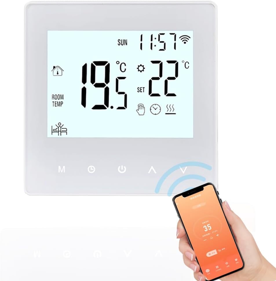 Smart Tuya WiFi Thermostat 16A Digital Programmable LCD Display ...