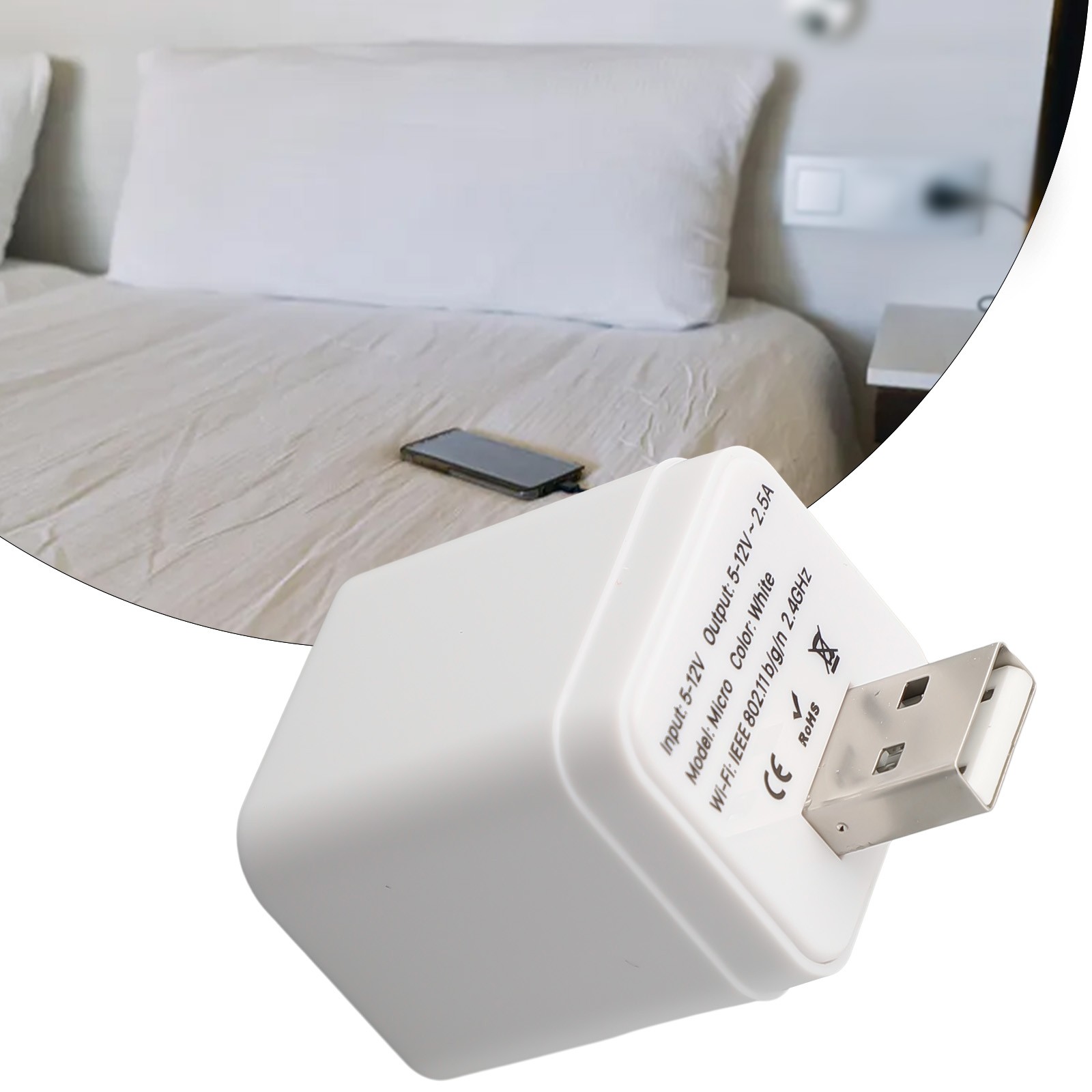Smart USB Adaptor Switch 5V WiFi Mini USB Power Adaptor for Smart Home ...