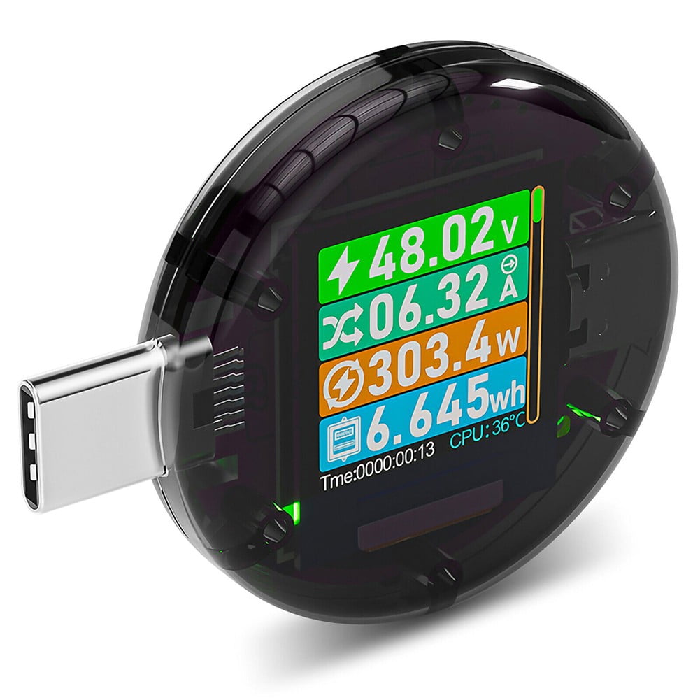 Smart USB C Tester Accurate Multimeter for Power and Capacity ...