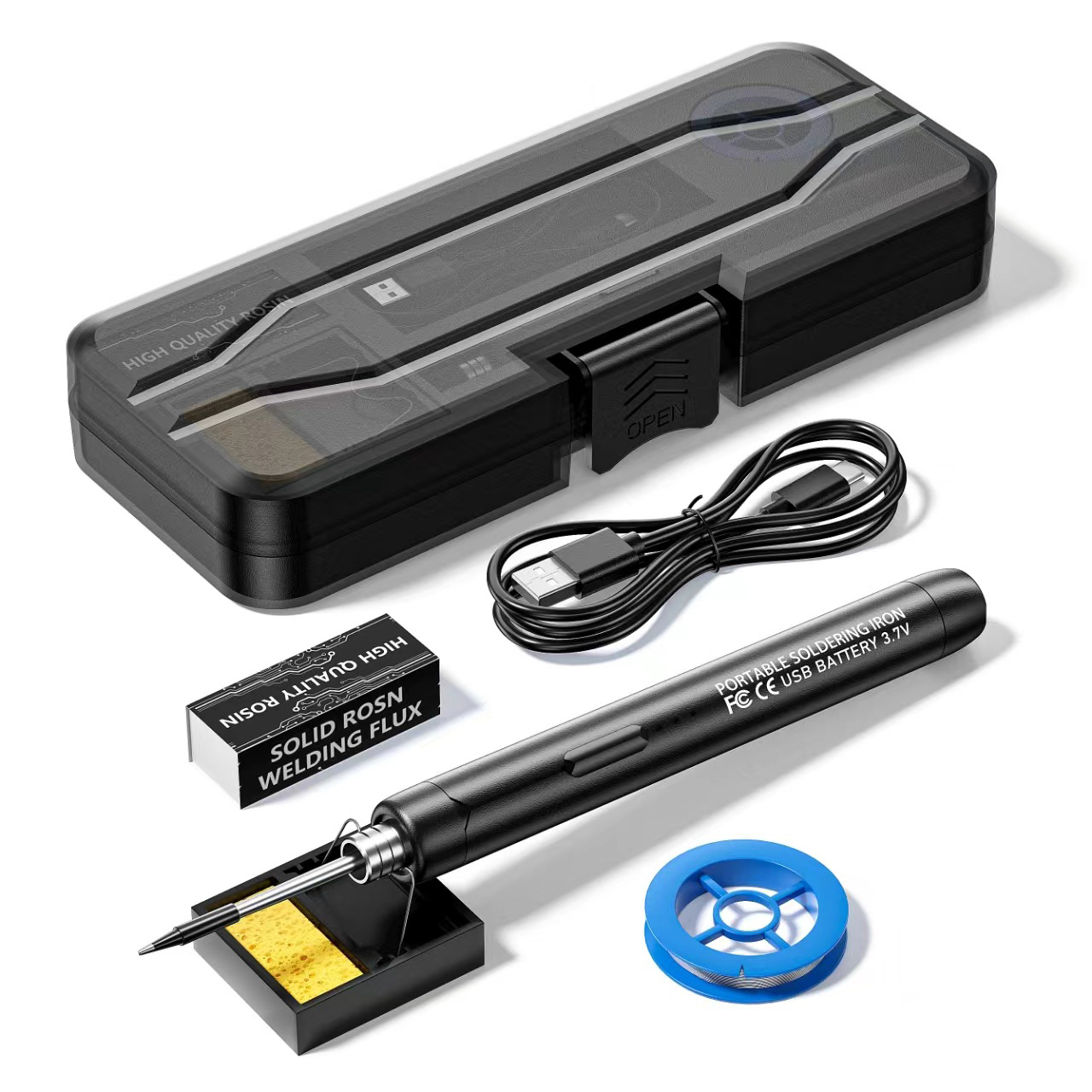 Smart USB Soldering Iron Kit Digital Display Type-C Interface Electric ...