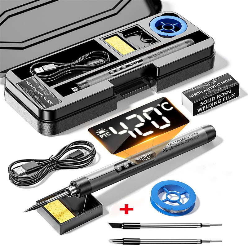 Smart USB Soldering Iron Kit Digital Display Type-C Interface Electric ...